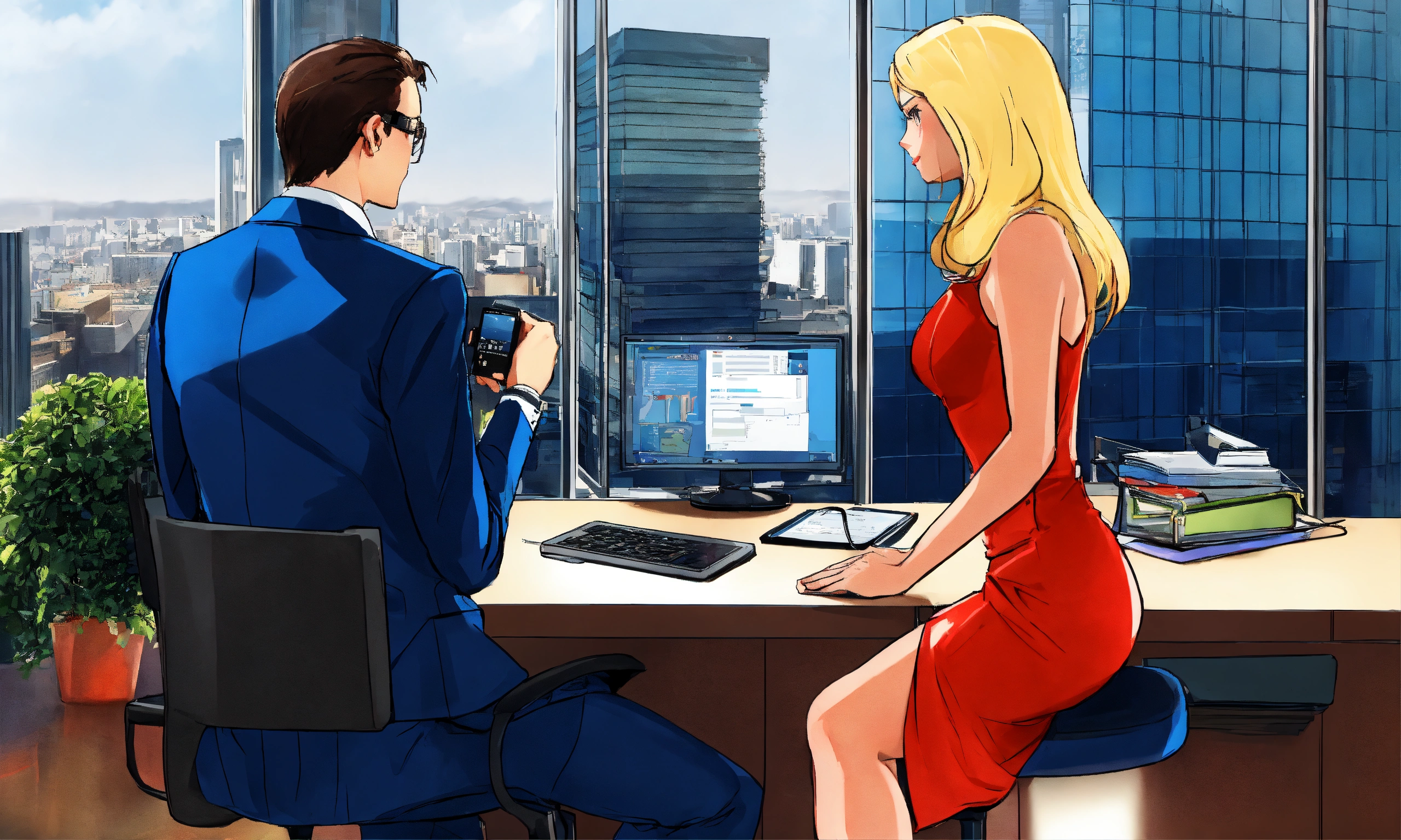 Lexica - **An office duel** Two rival employees face each other in a competition of skills and ...