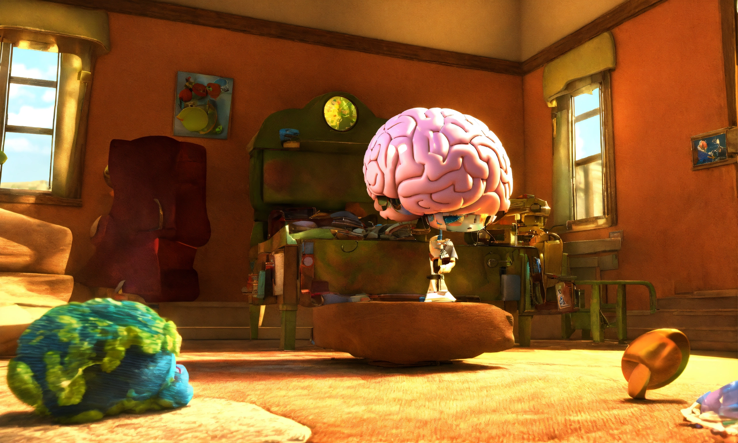 Lexica - Inside brain, 3d, conexões, made by pixar studios, baby brain ...