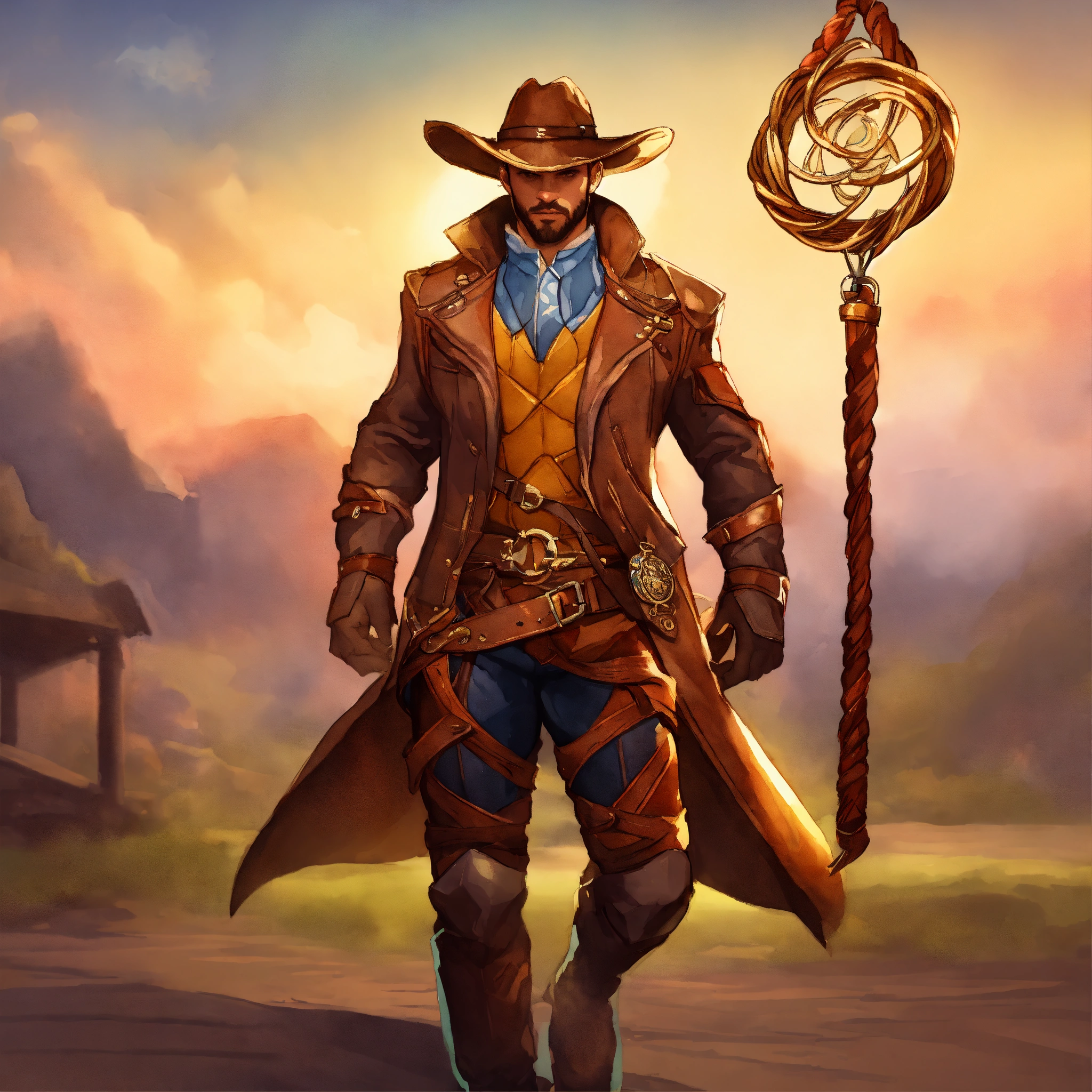 Lexica - Leather Lasso, game icon, fantasy style, digital drawing ...