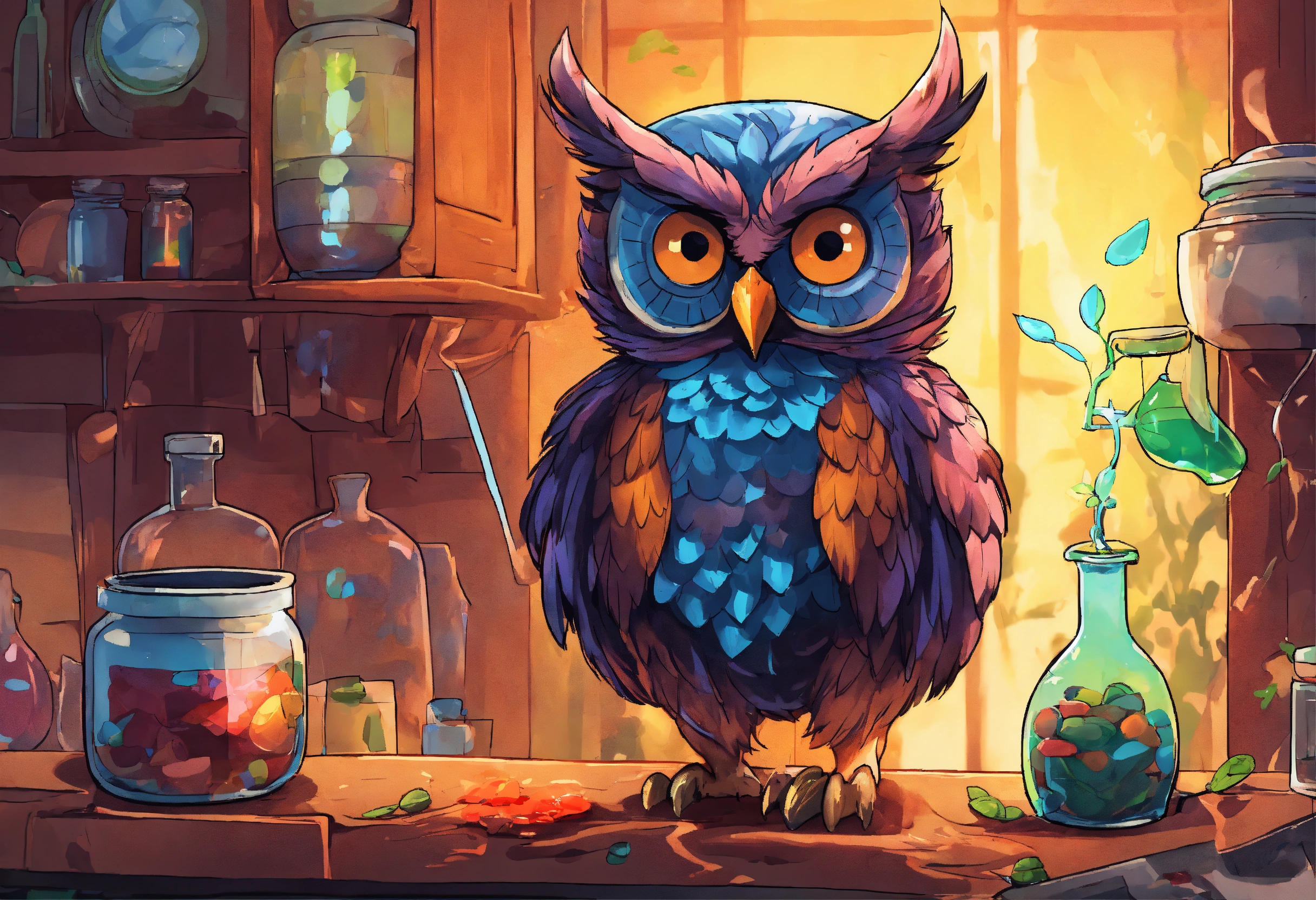 Lexica - The owl took out medicine from his pot and poured it into his ...