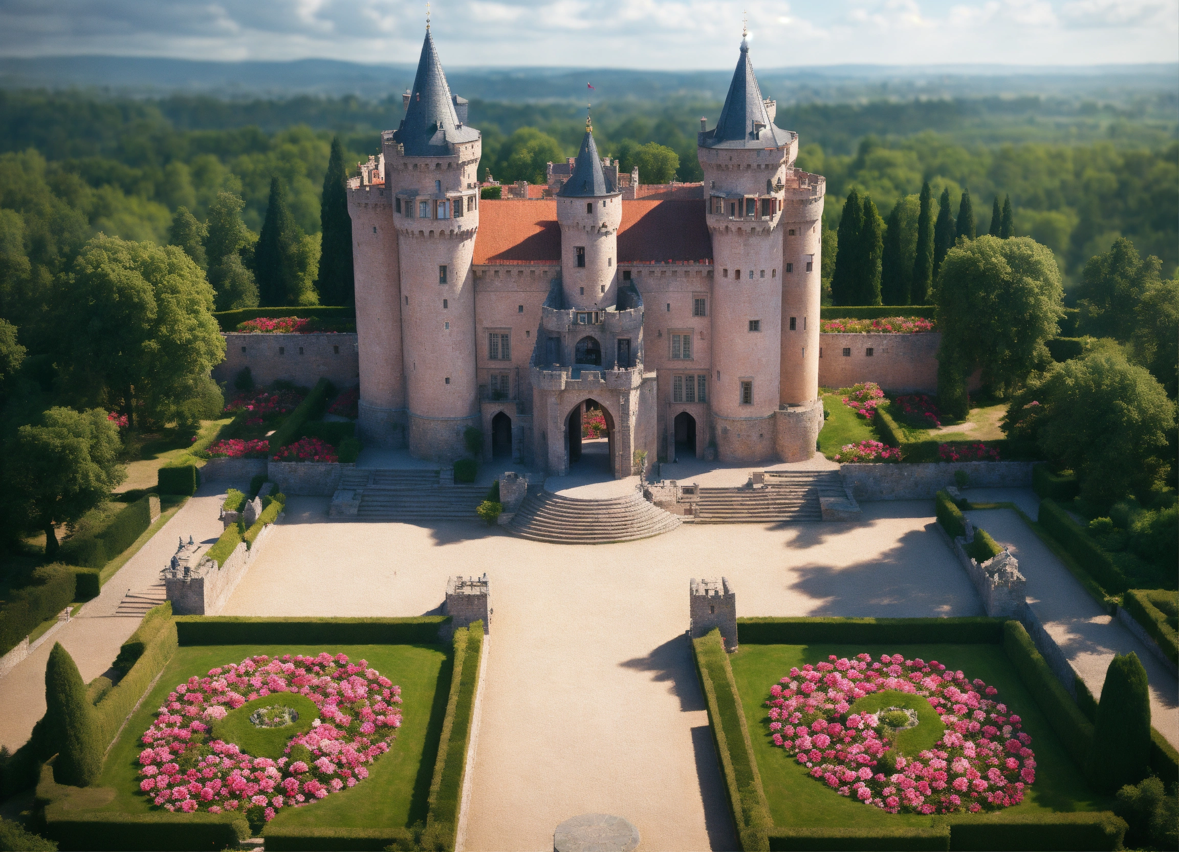 Lexica - Ultra realistic, photorealistic, bird's eye view of a small ...