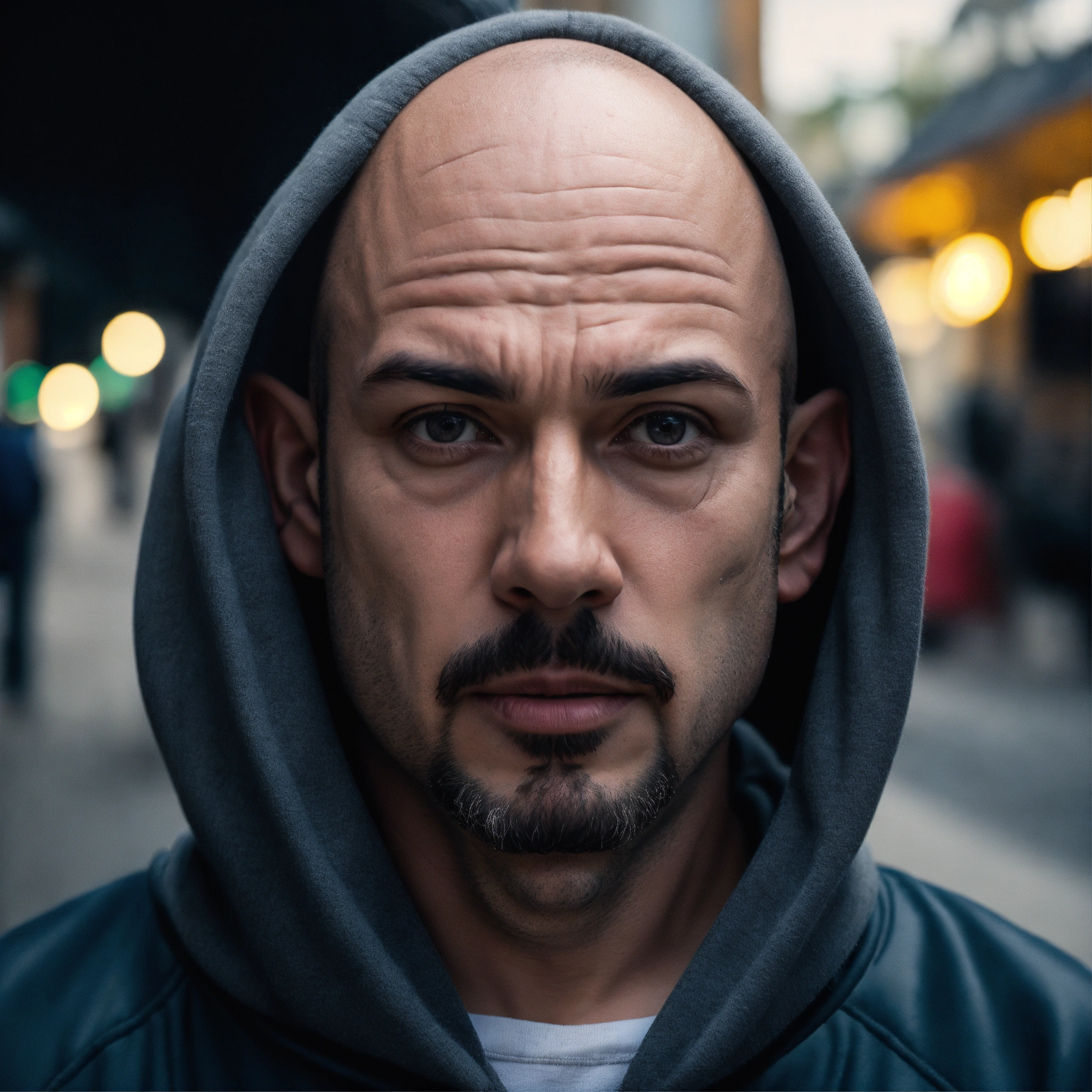 Lexica - A HUGE BALD CREEPY LOOKING MAN WITH A LITTLE GOATEE AND NO ...