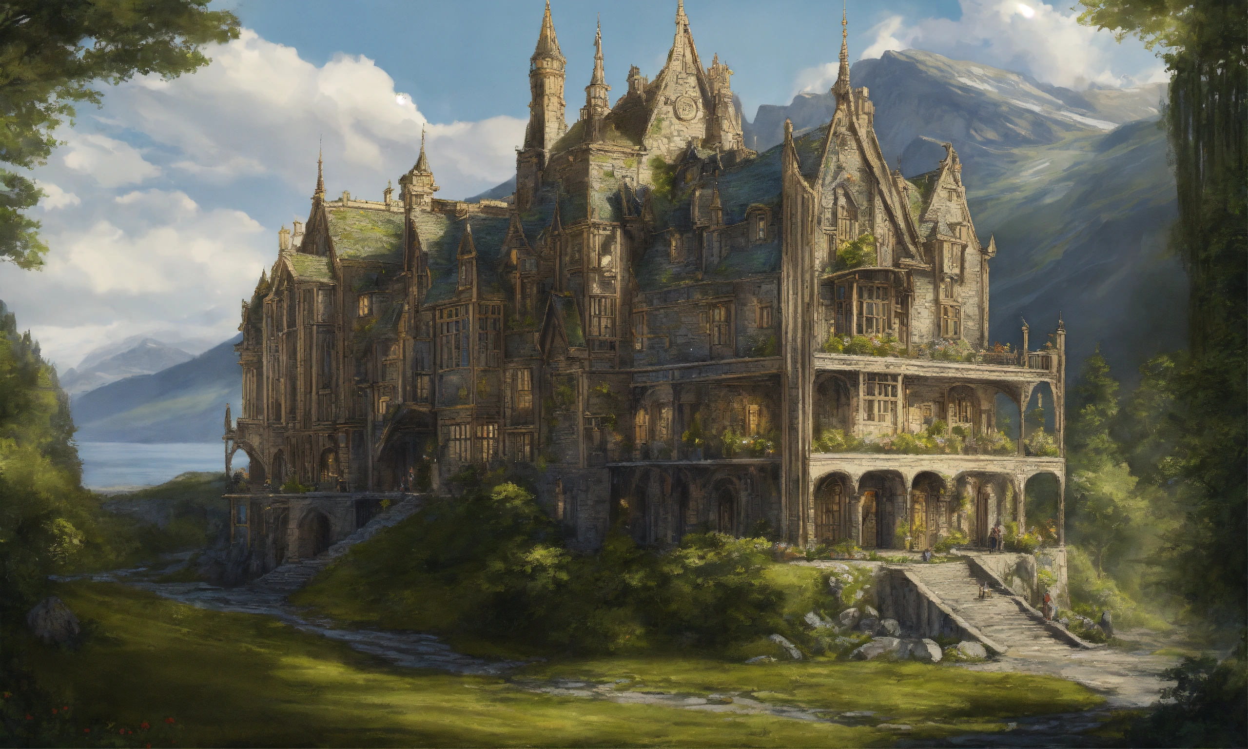 Lexica - Drawing of thee full image of an elegant high elf sci fi ...