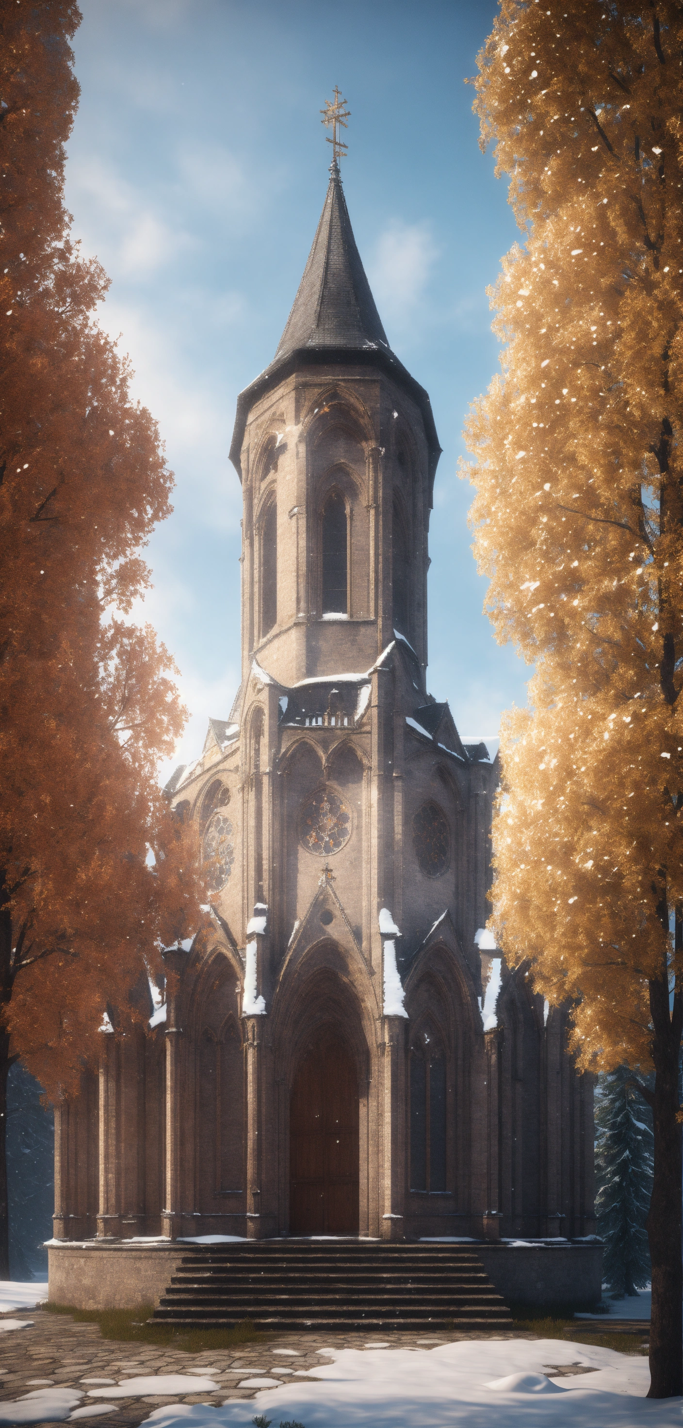 Lexica - A single tower french gothic church of the 13th century, with ...