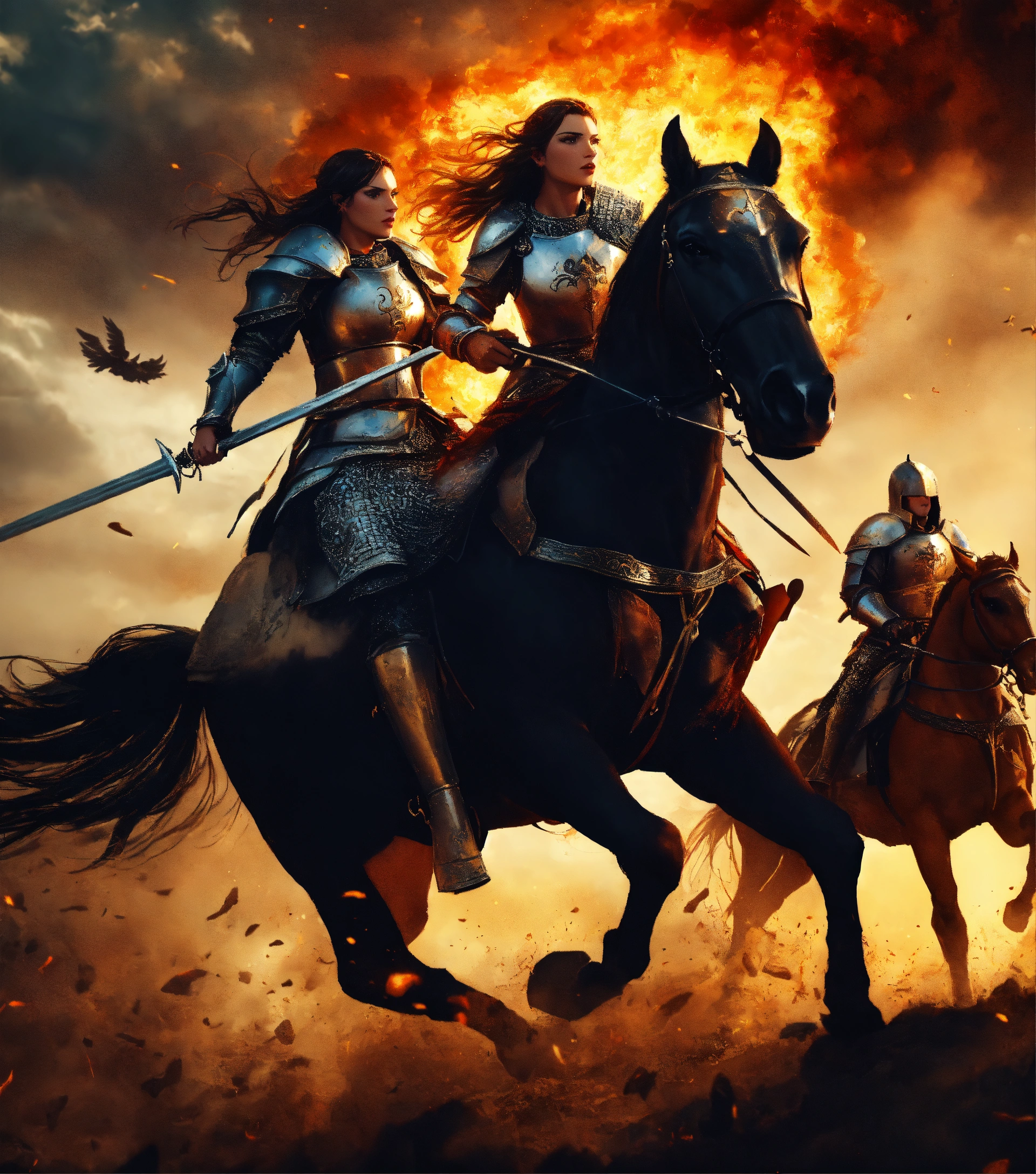 Lexica - An epic fantasy scene featuring two gorgeous and beautiful ...