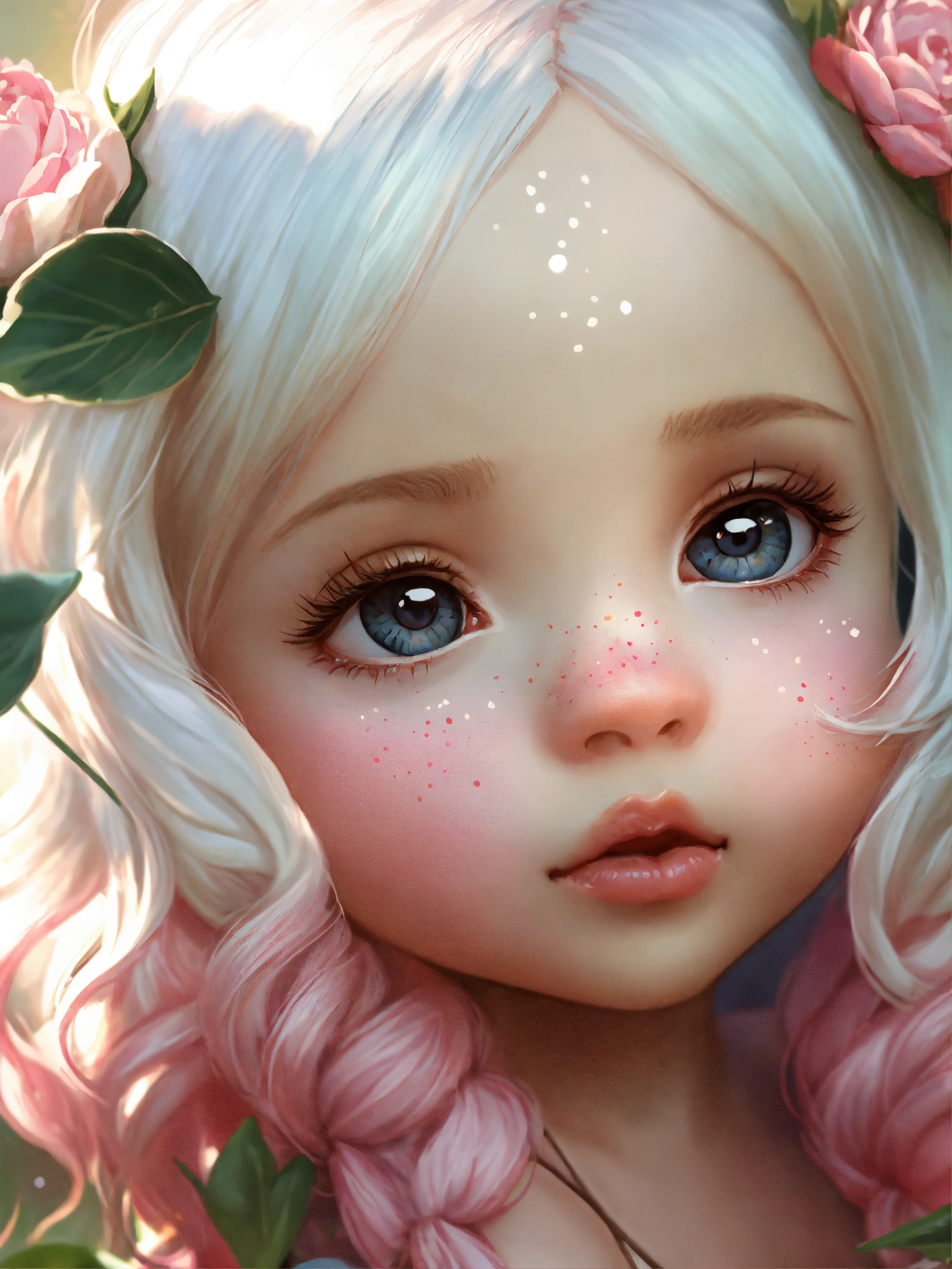Lexica - Full body of a realistic sweetness Baby chibi Girl freckled ...
