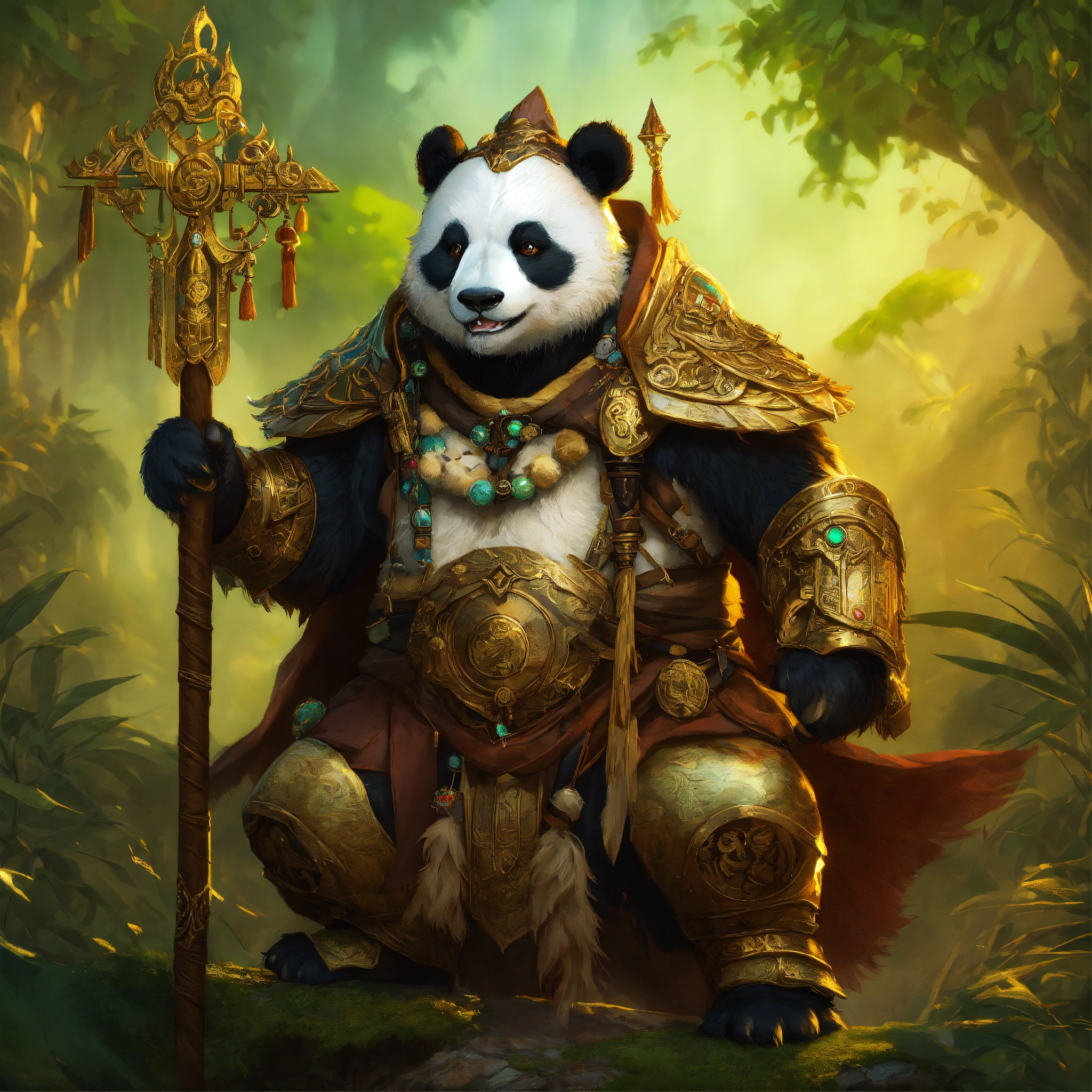 Lexica - Epic professional digital art of orc panda bear druid priest ...