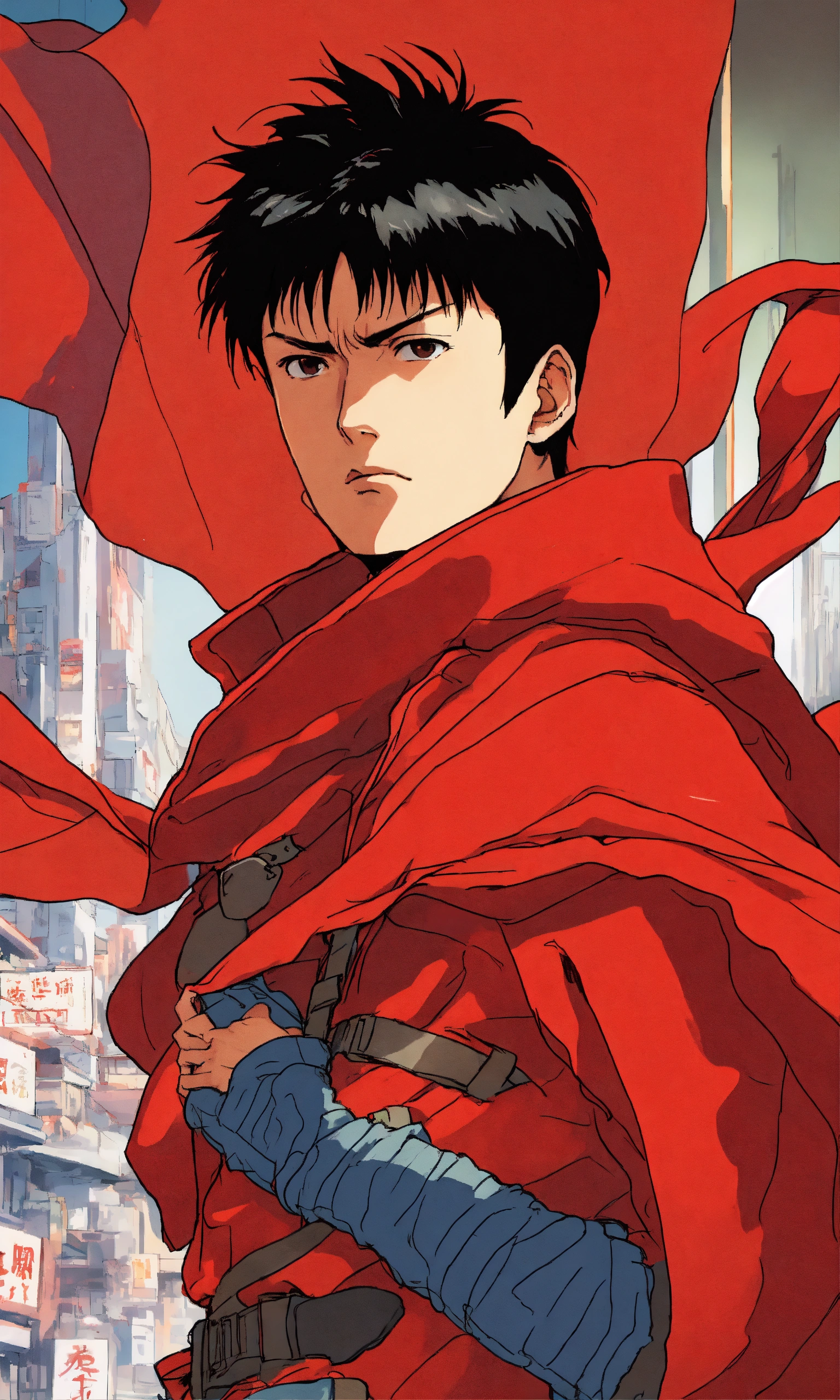 Lexica - Kaneda, character from the movie Akira, in the foreground with ...