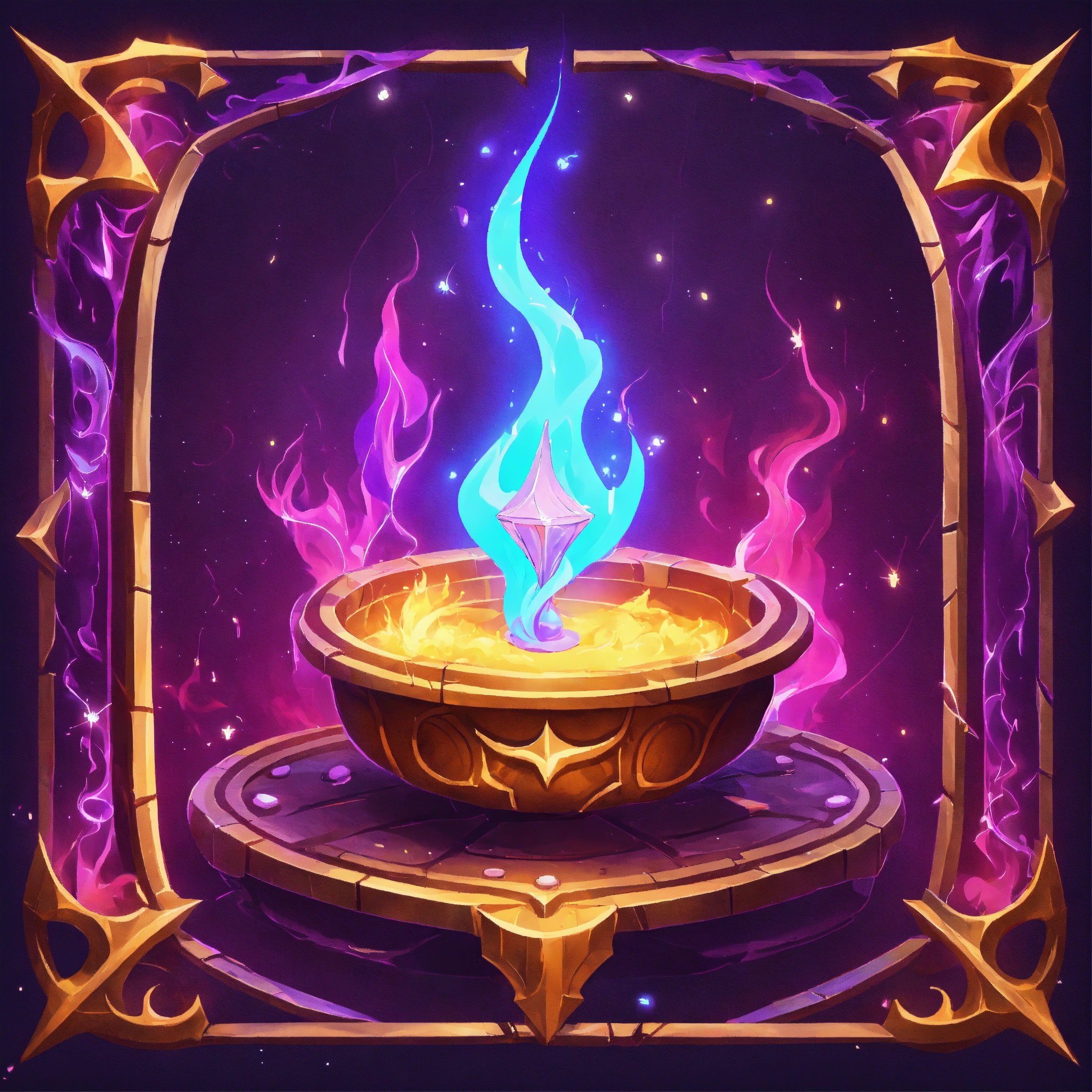 Lexica - A single full scale colorful image of a magic spell icon for a ...