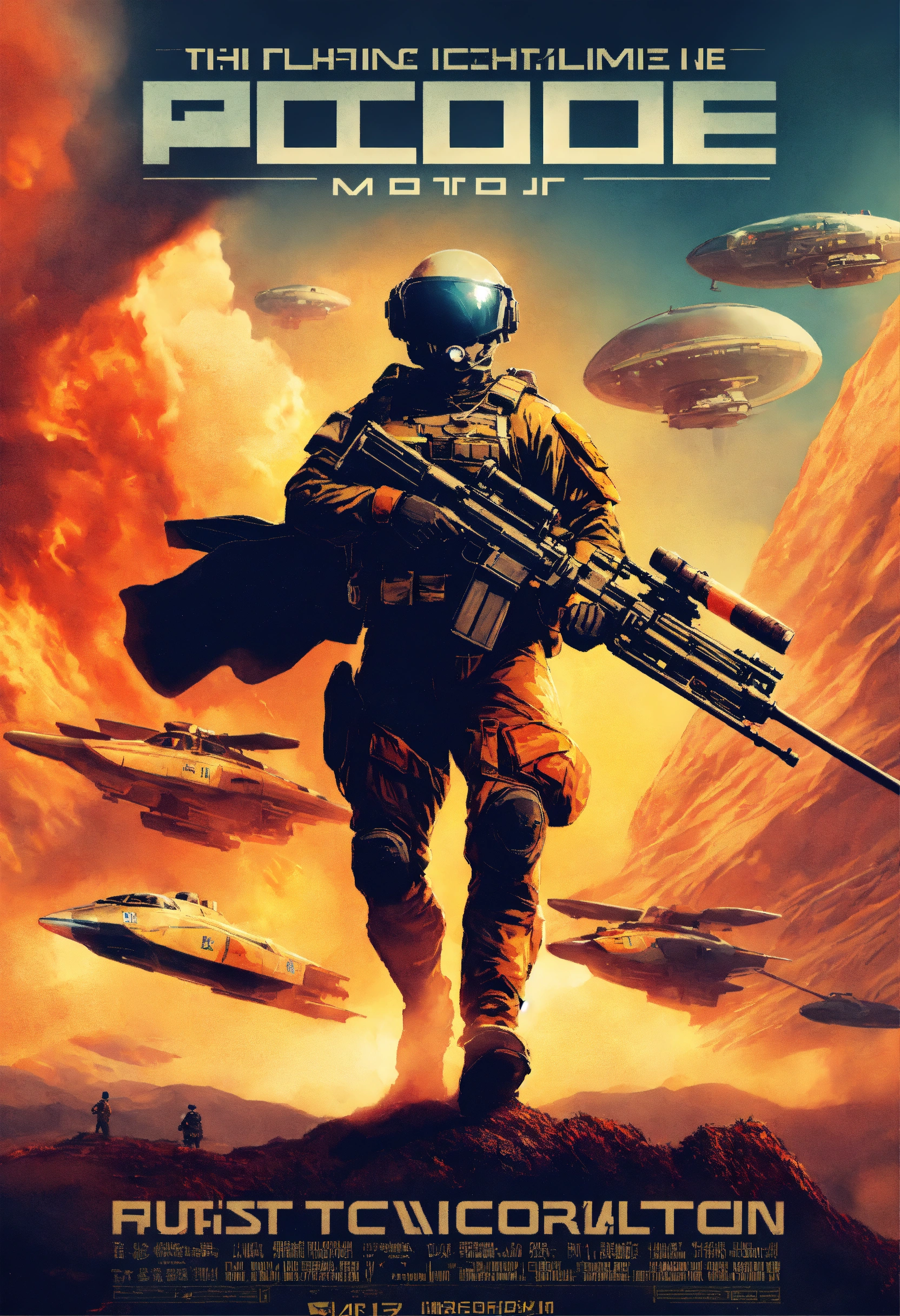 Lexica - Futuristic military propaganda poster