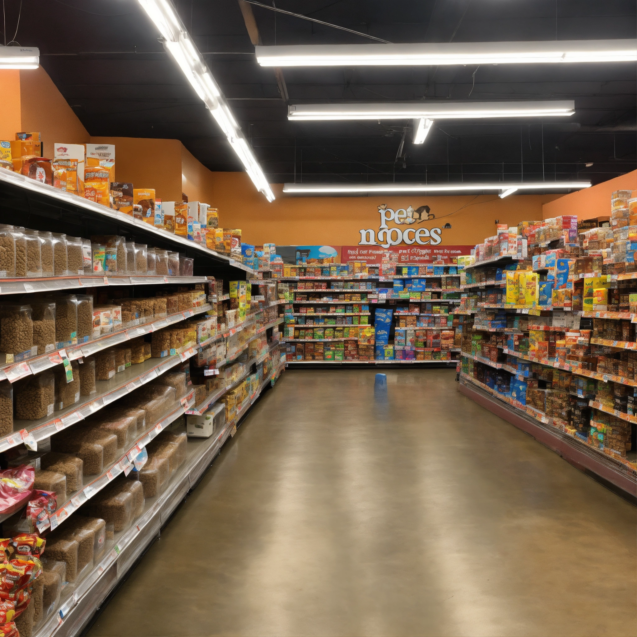 Lexica - A photo of a large pet store with a wide selection of pet food ...
