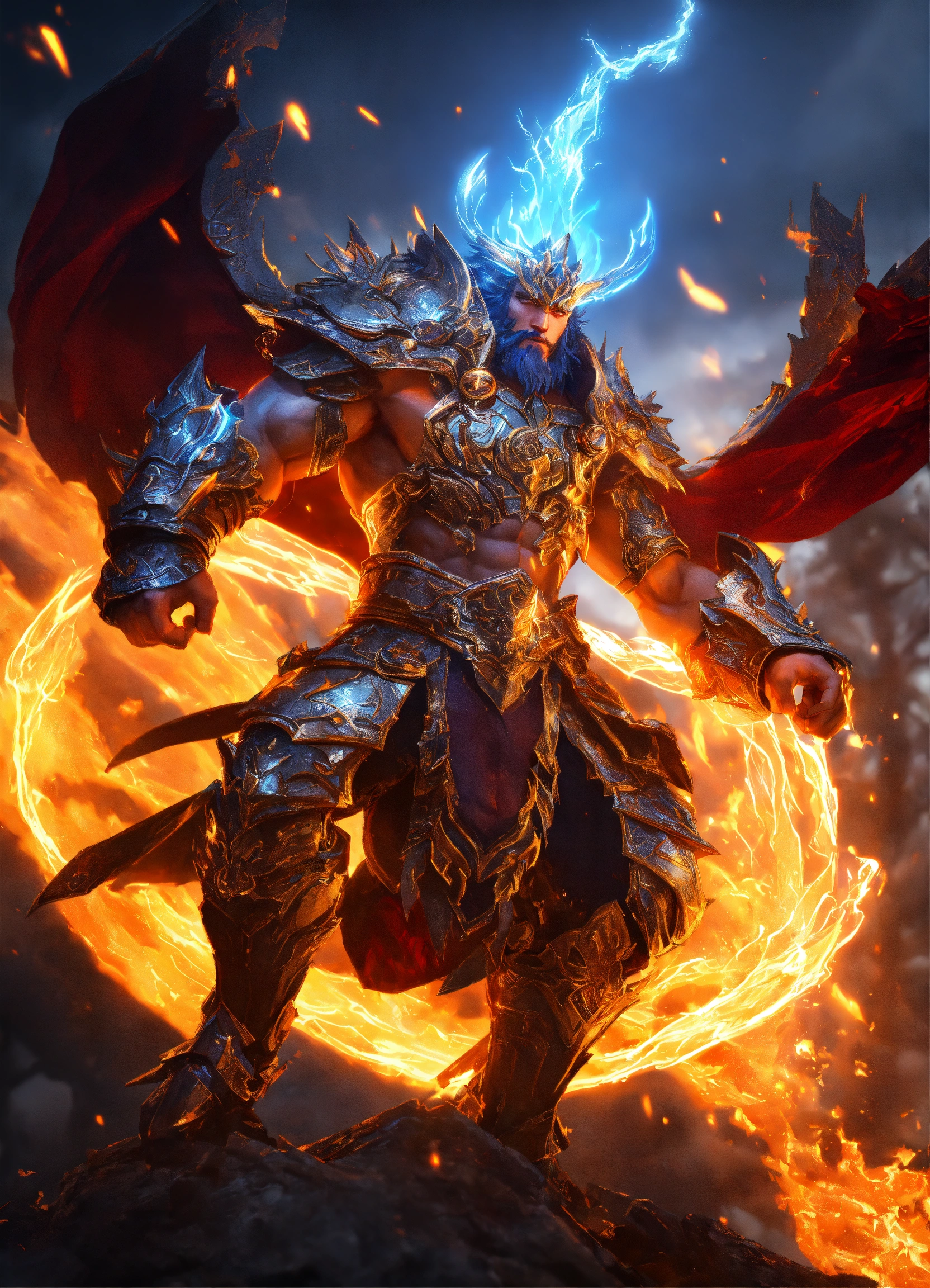 Lexica - "legendary fire god" fighting "legendary lightening god ...