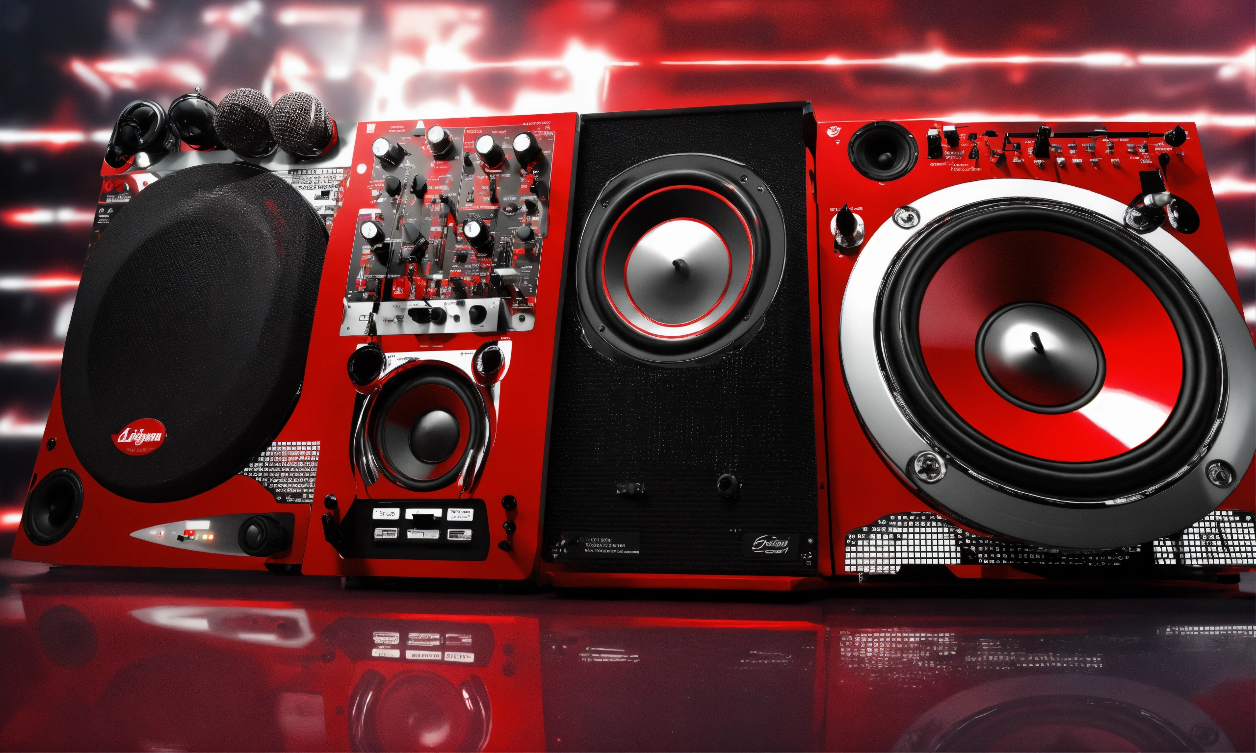 Lexica - Modern day DJ mix board and speakers image to go on business ...