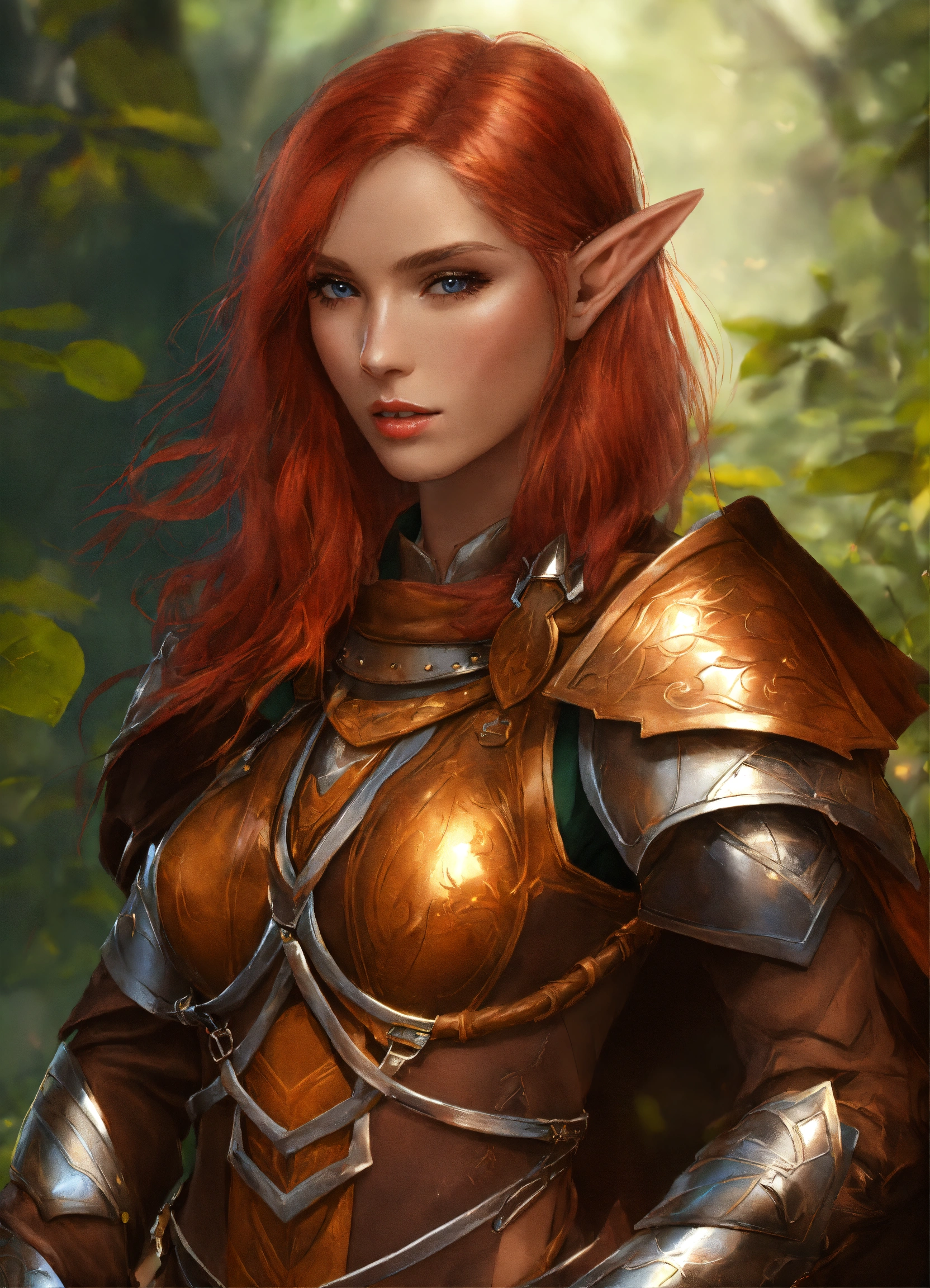 Lexica - Elf woman, wearing leather armor