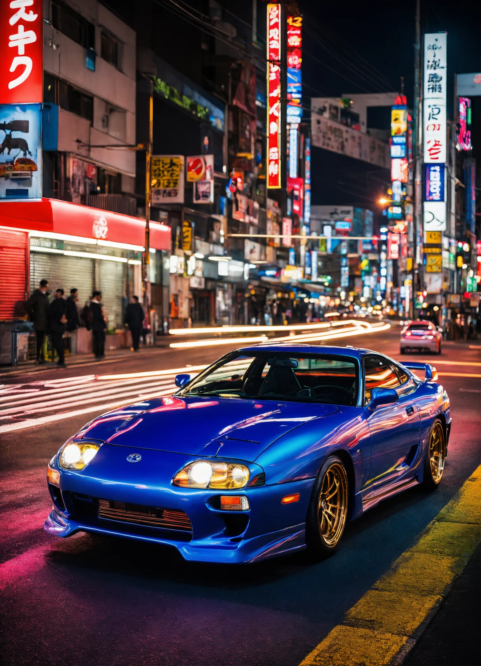 Lexica - Toyota Supra mk4, Osaka, night city, neon, neon light, pro ...