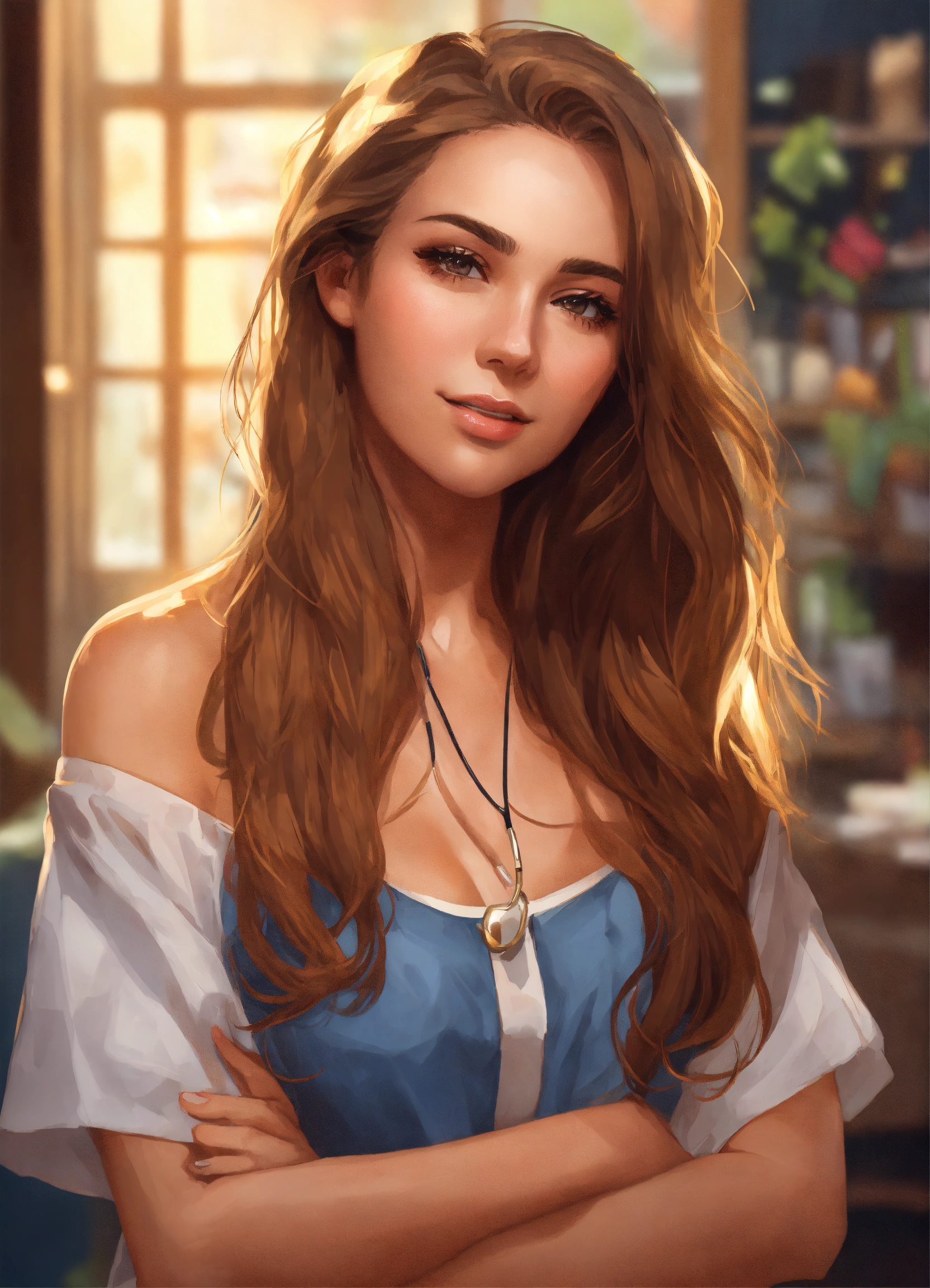 Lexica - Digital portrait of a pretty female doctor with long, light ...