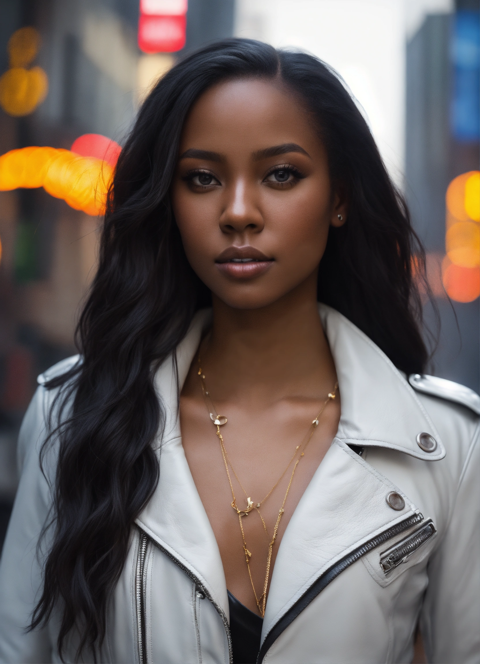 Lexica - Face and Shoulder shot, Portrait of a beautiful, shapely black ...