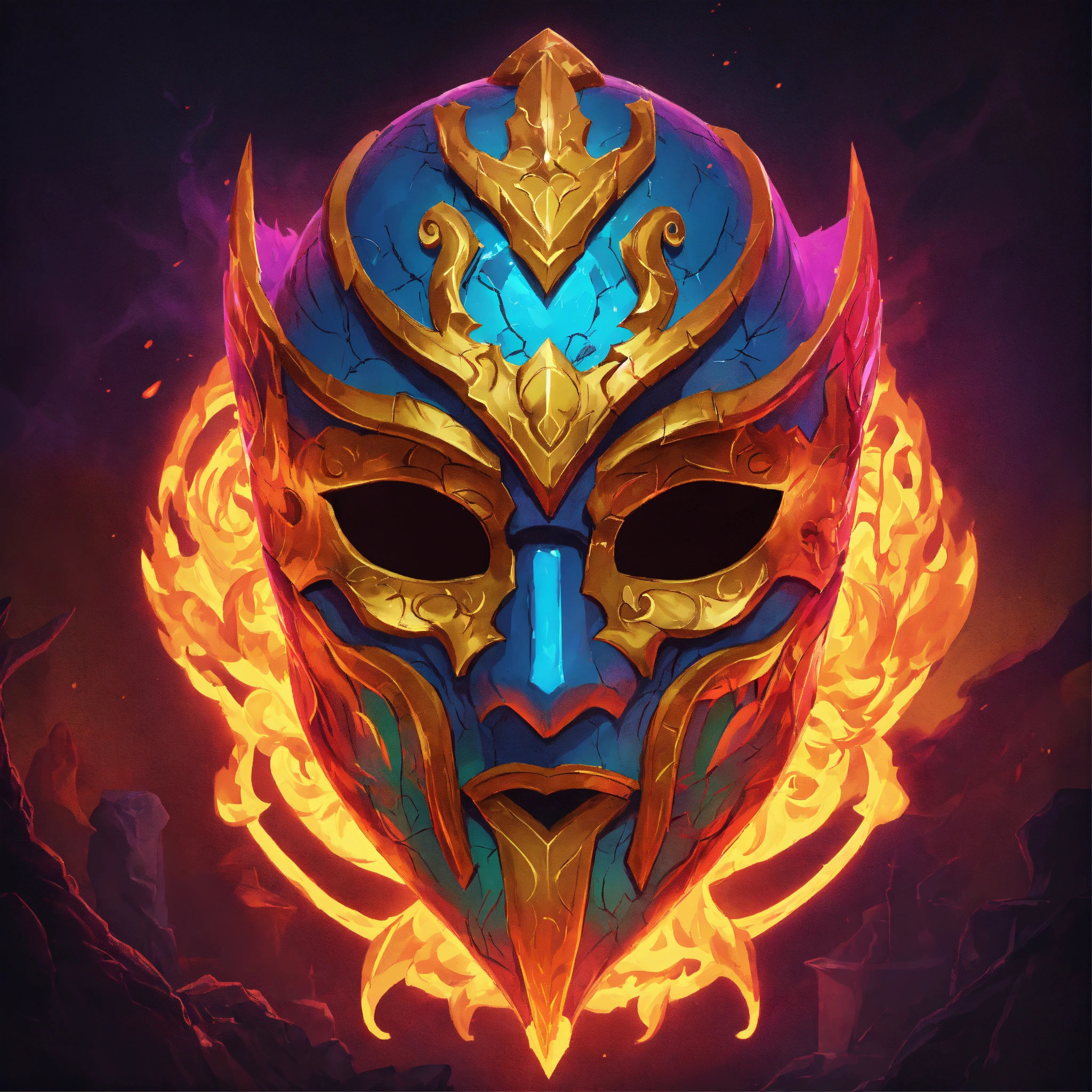 Lexica - A mask of silence. A single full scale colorful image of an ...