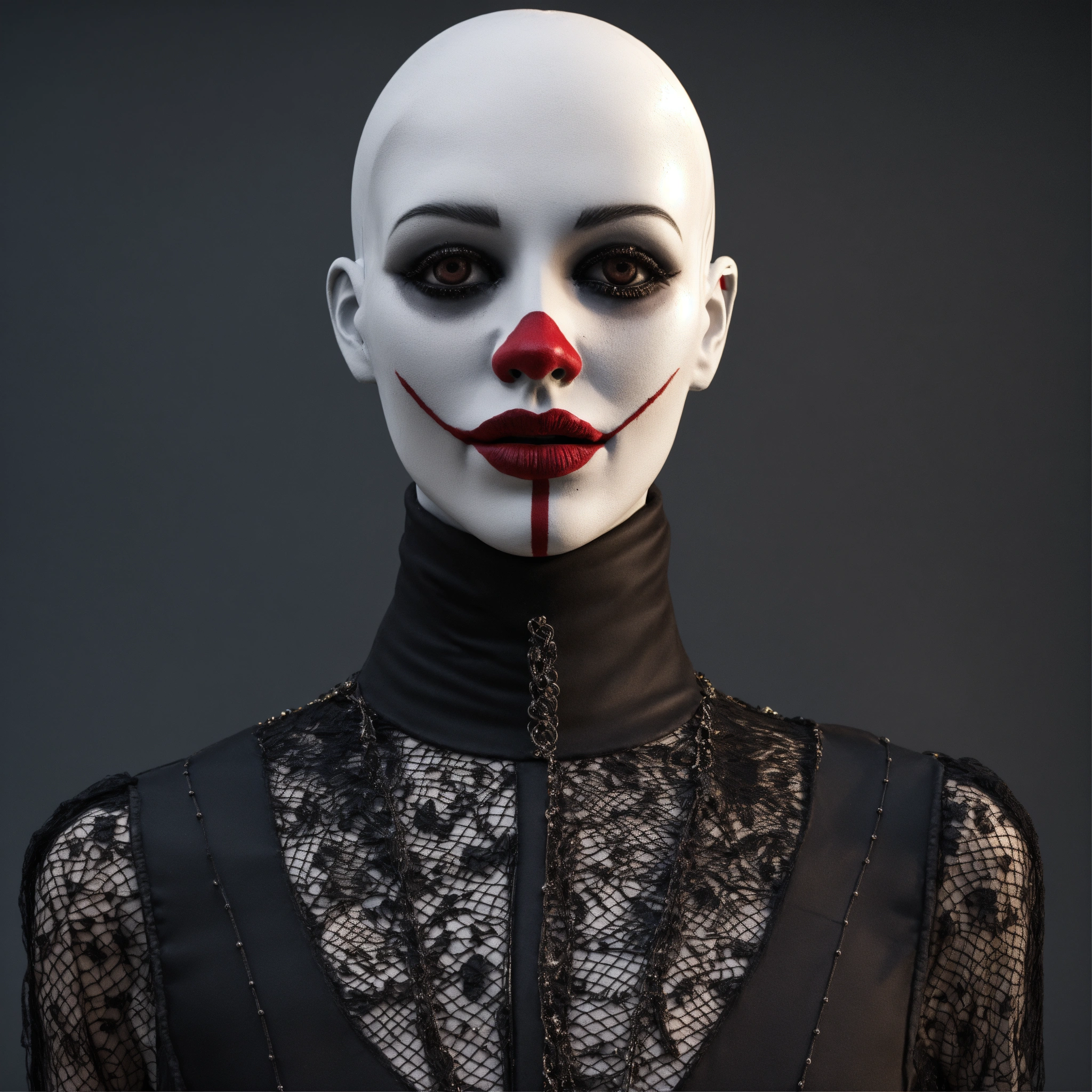 Lexica - 3D creepy gothic mannequin as a mime hyper realistic 64k