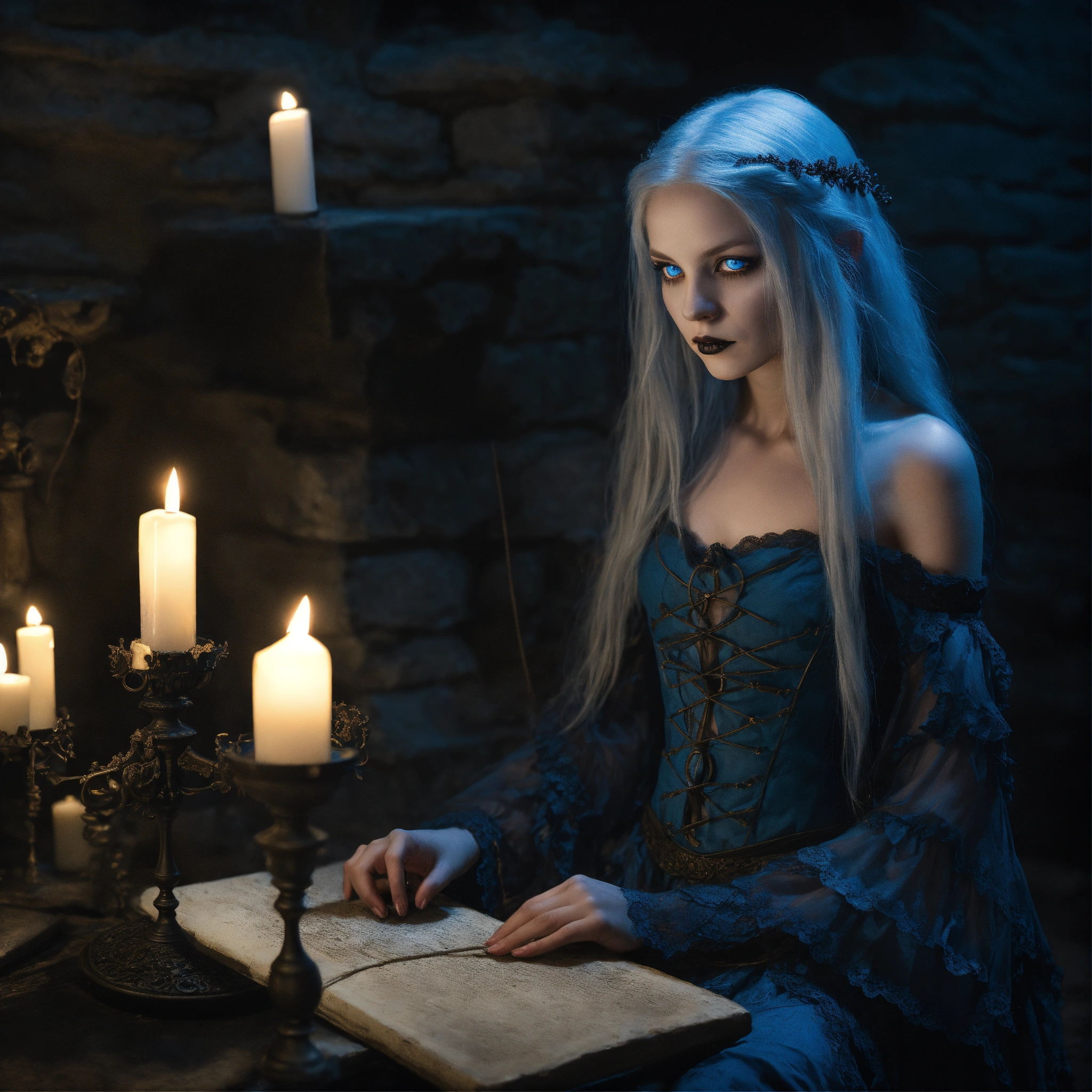 Lexica - Body portrait, twelve year old childish female goth ...