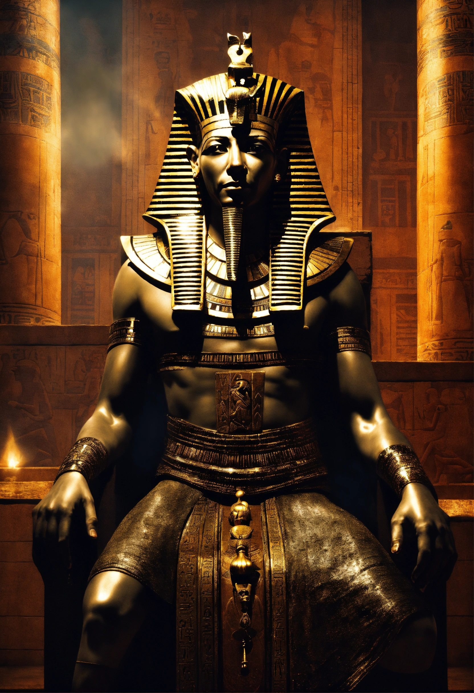Lexica - Sinister Fantasy portrait of an evil ancient Egyptian ruler in ...