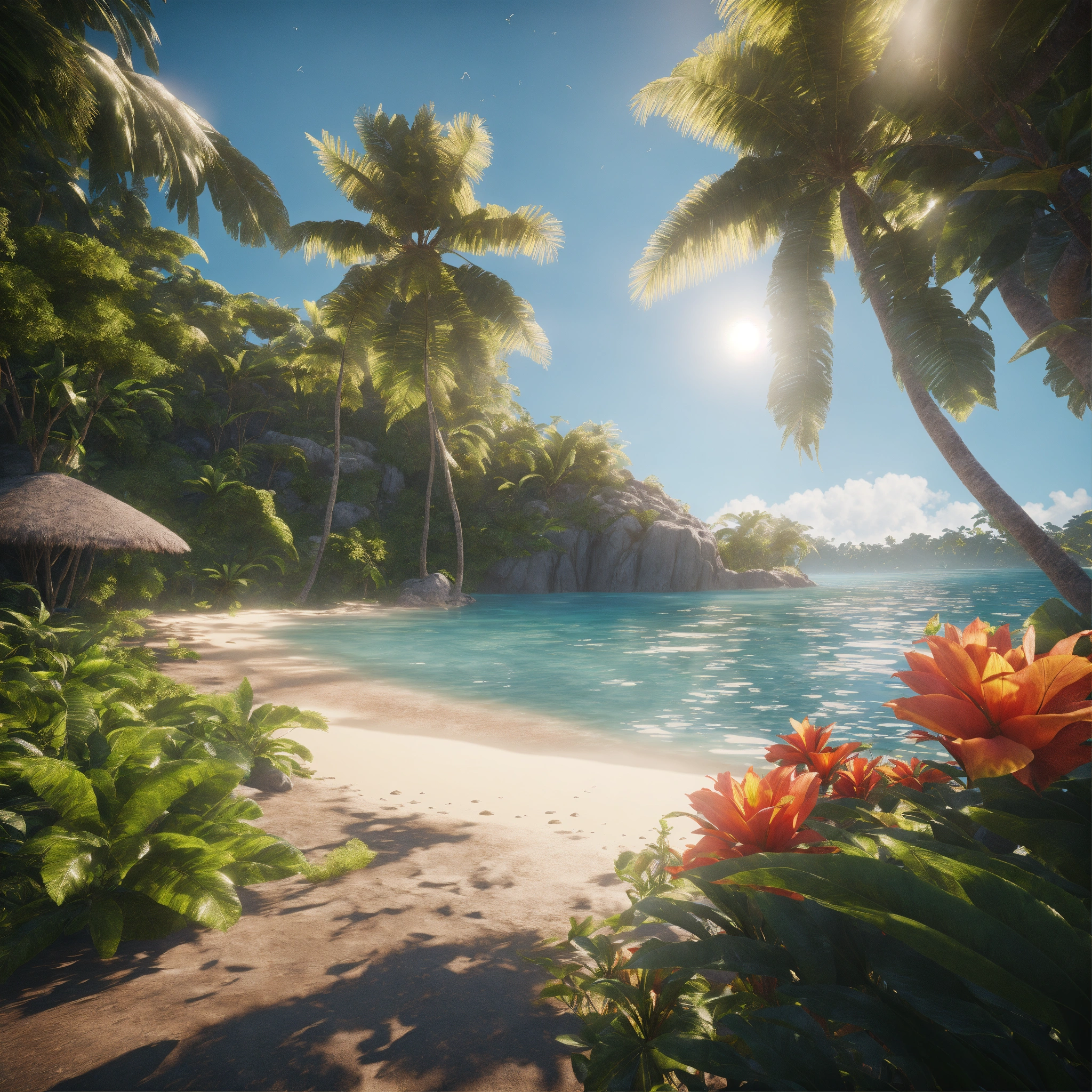 Lexica - Vast tropical paradise, tropical flora, Cinematic style, High ...