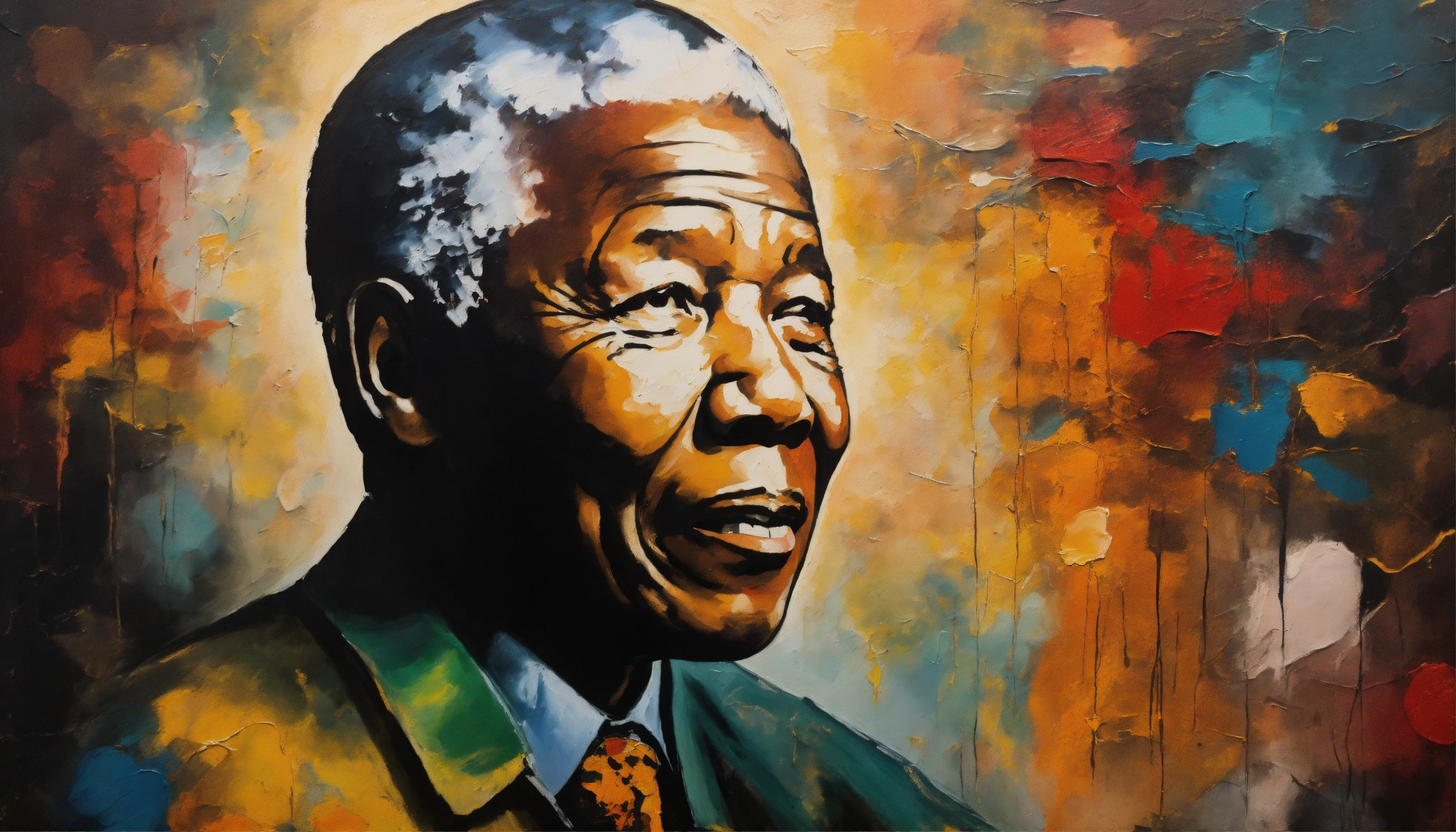 Lexica - Nelson Mandela (artist) abstract expressionism, detailed ...