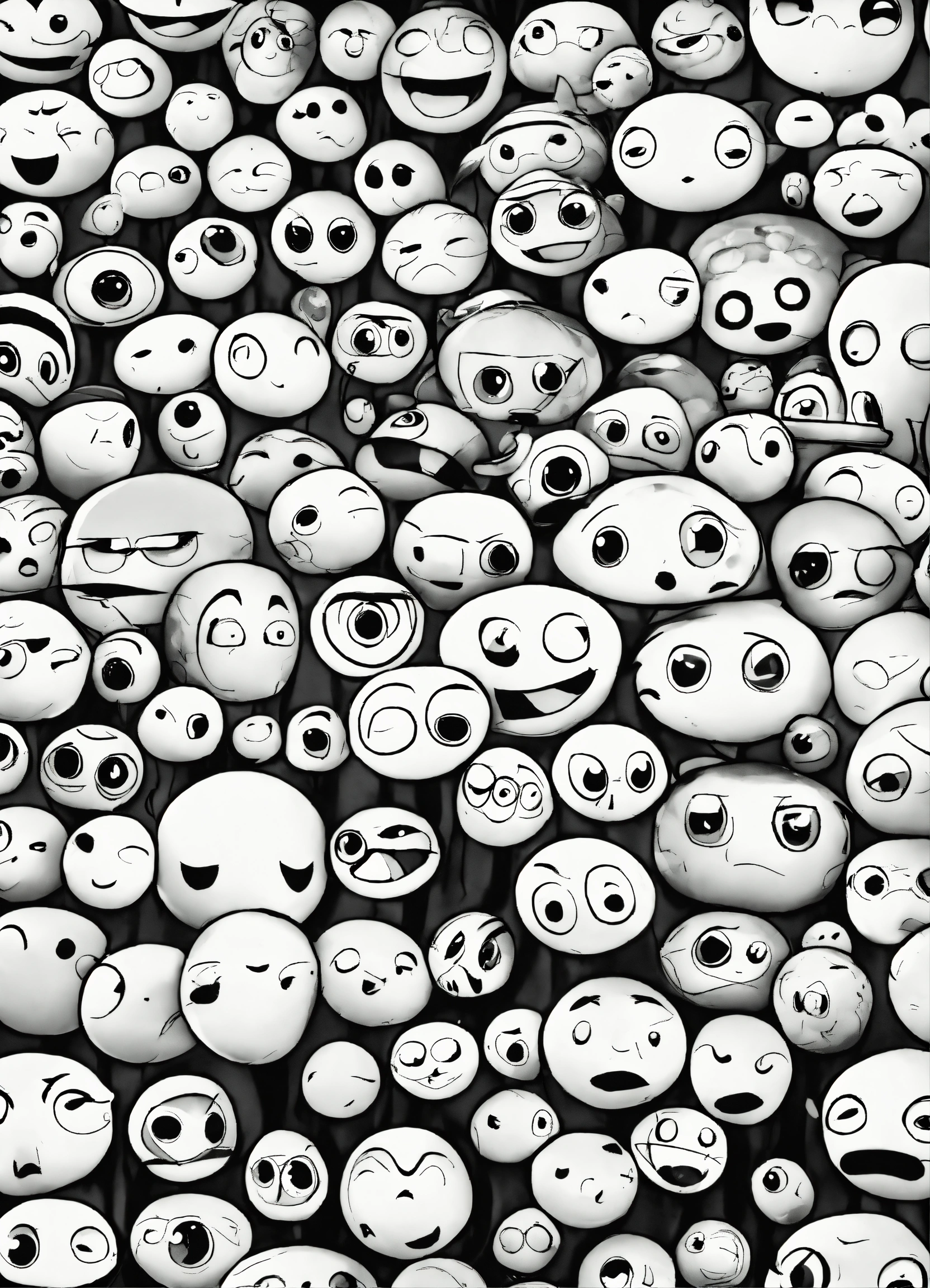 Lexica - Cartoon faces funny Big round eyes and small body The ...