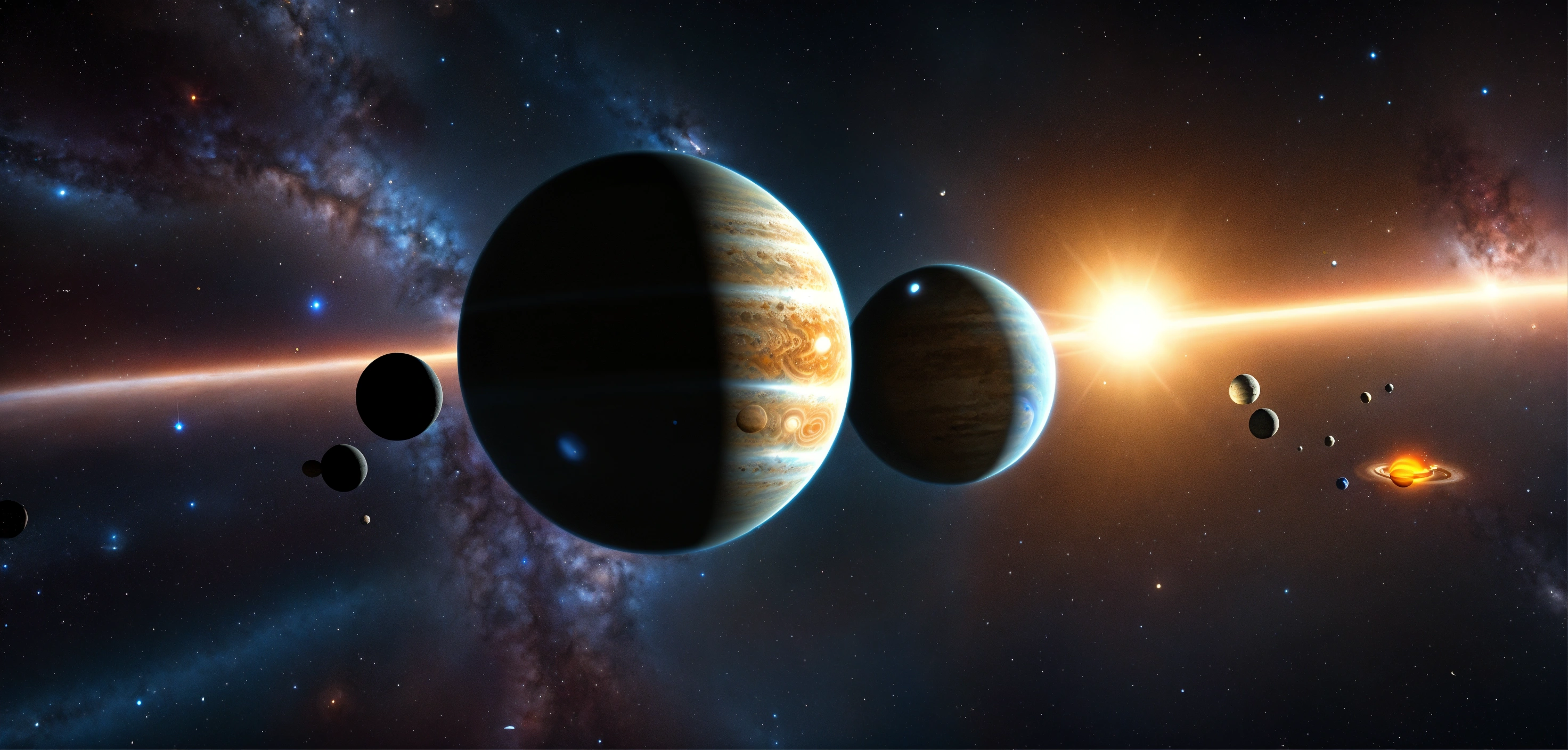 Lexica - Photorealistic image of a solar system