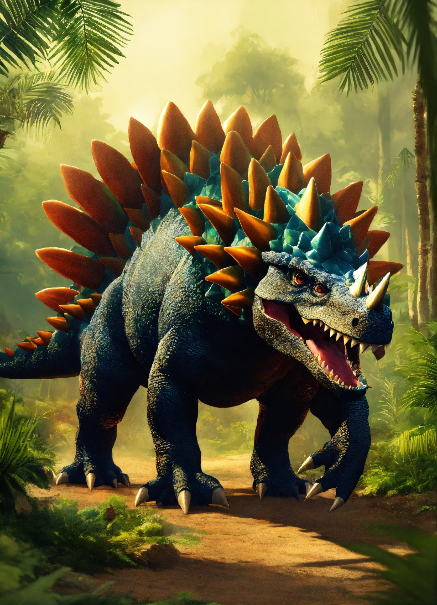 Lexica - 2d stegosaurus dinosaur blacka