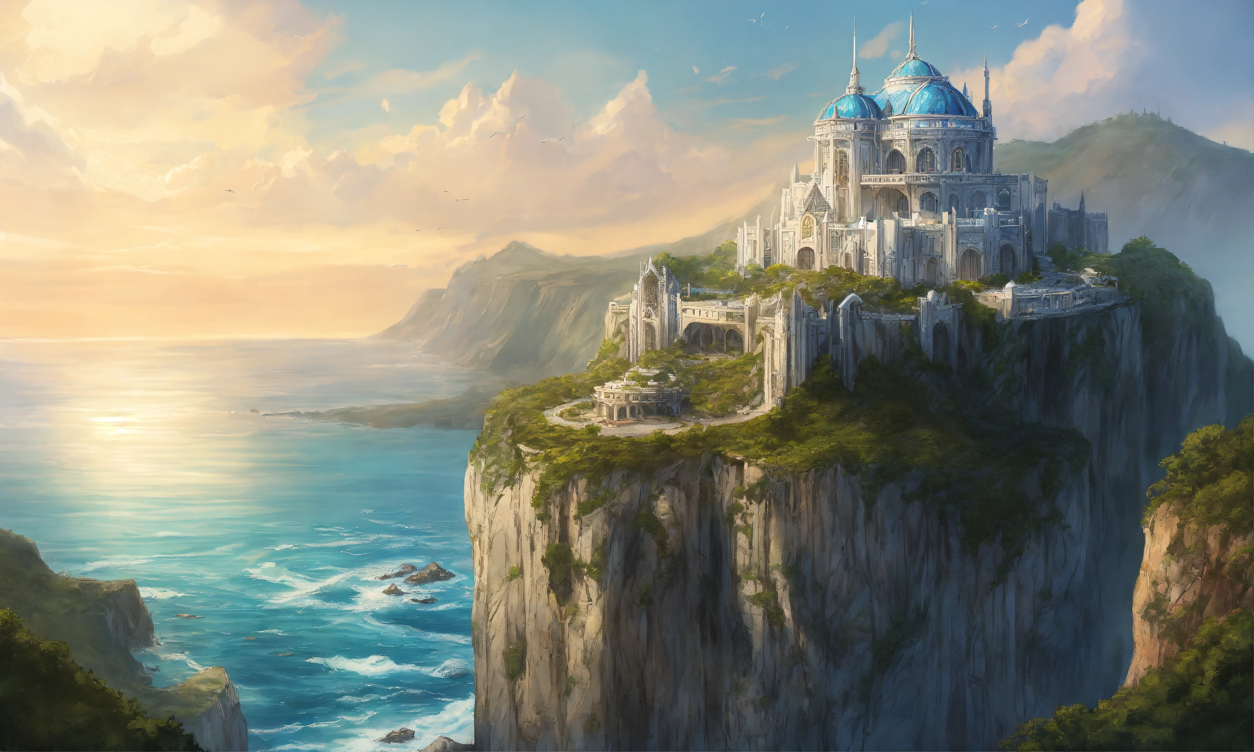 Lexica - Drawing of the full image of an elegant white high elf sci fi ...