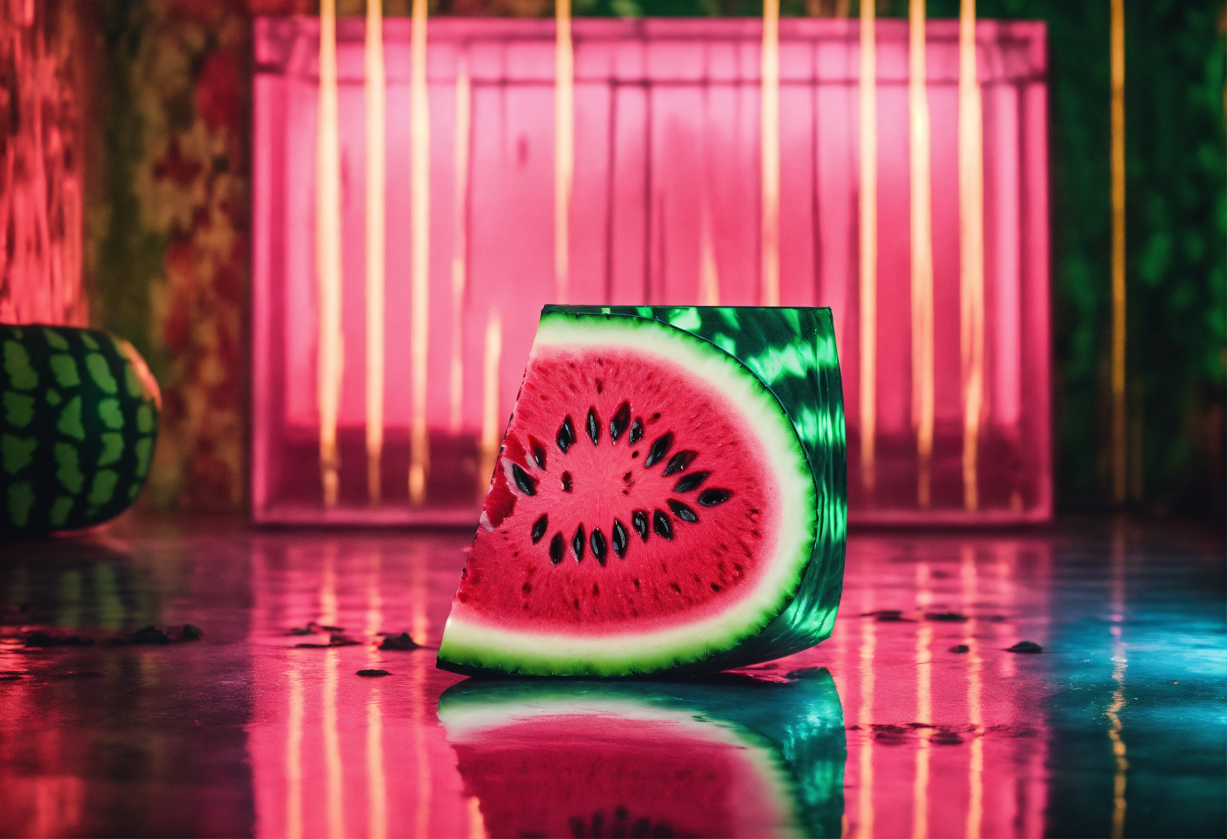 Lexica - Square watermelon, 4k, vintage photo, reflection, beautiful ...