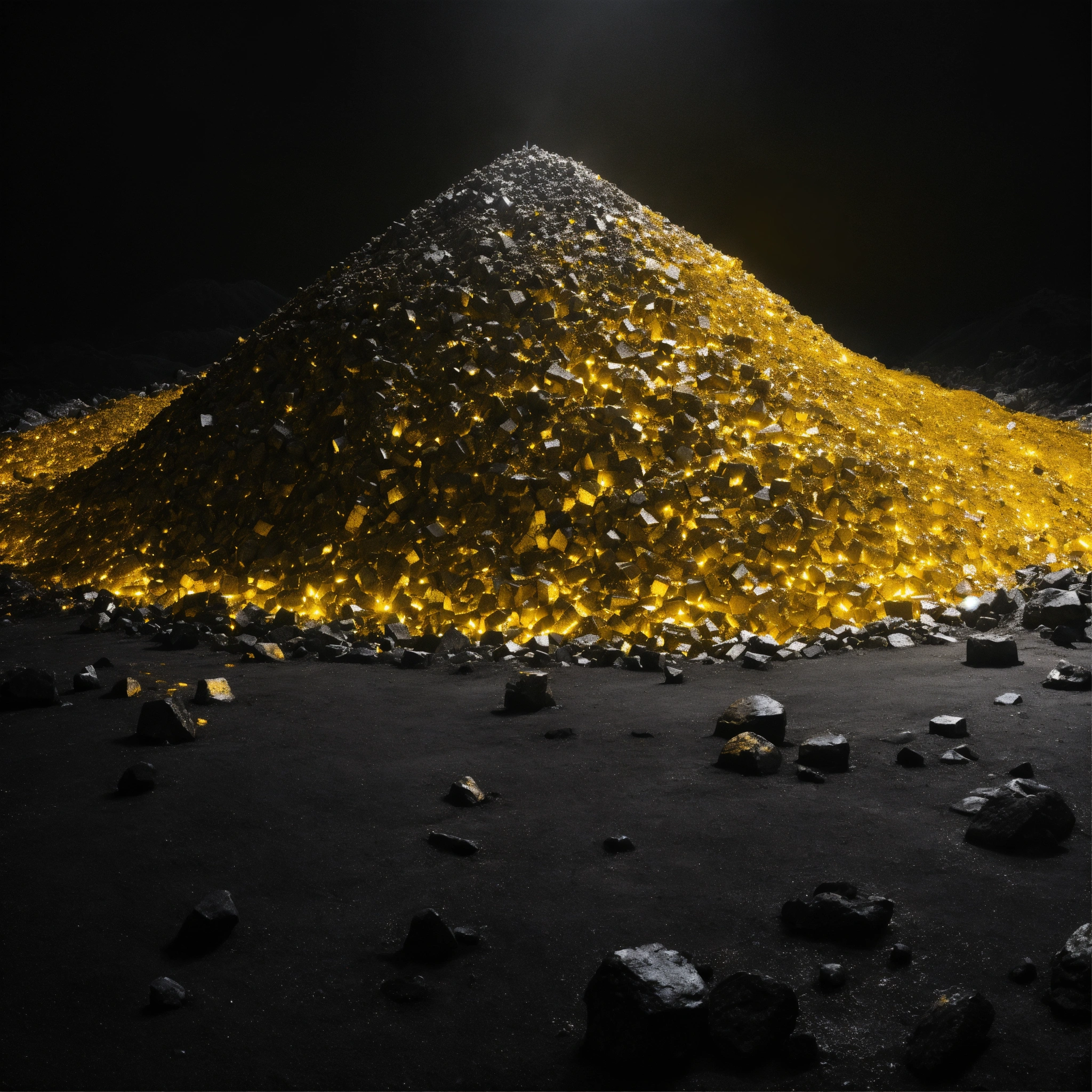 Lexica - Pile of ore, metal, heap, magic mountain of iron, ore, black ...