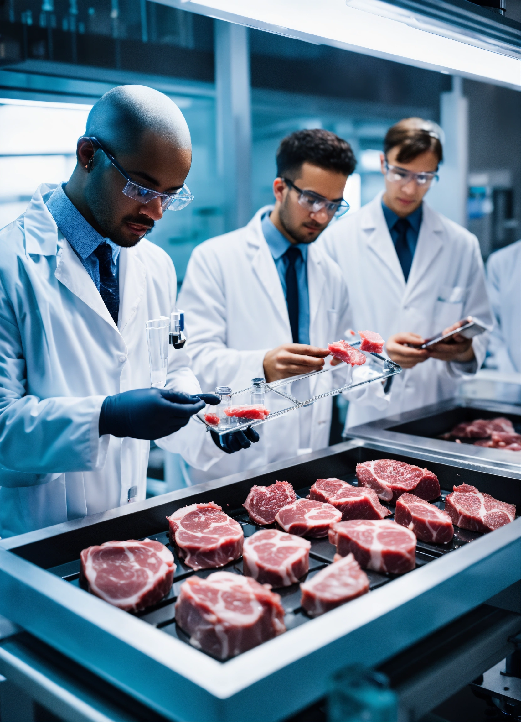 Lexica - Group of diverse scientists wearing lab coats working on a ...