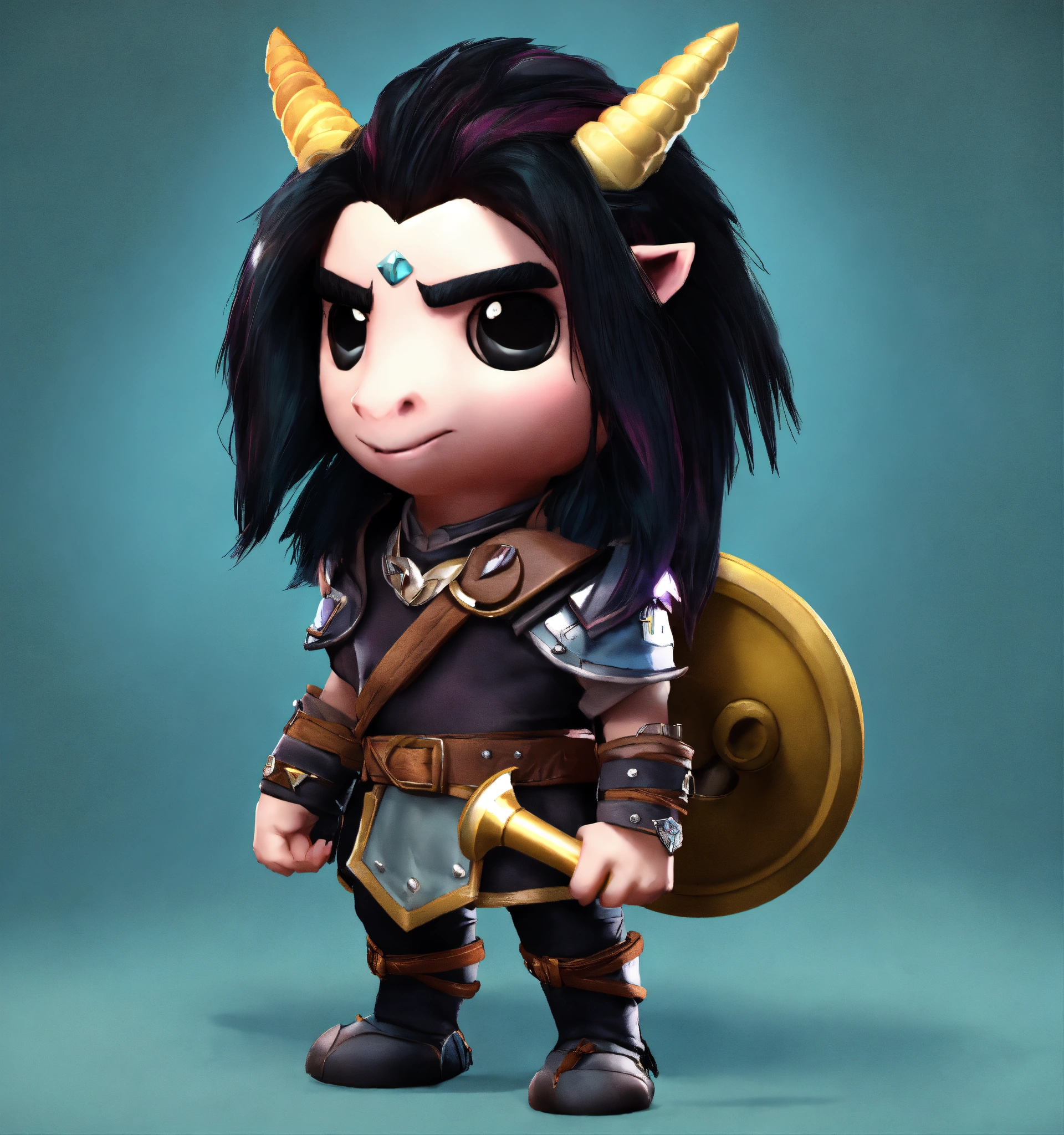 Lexica - Game character cartoonish realistic emo rock evil emo unicorn ...