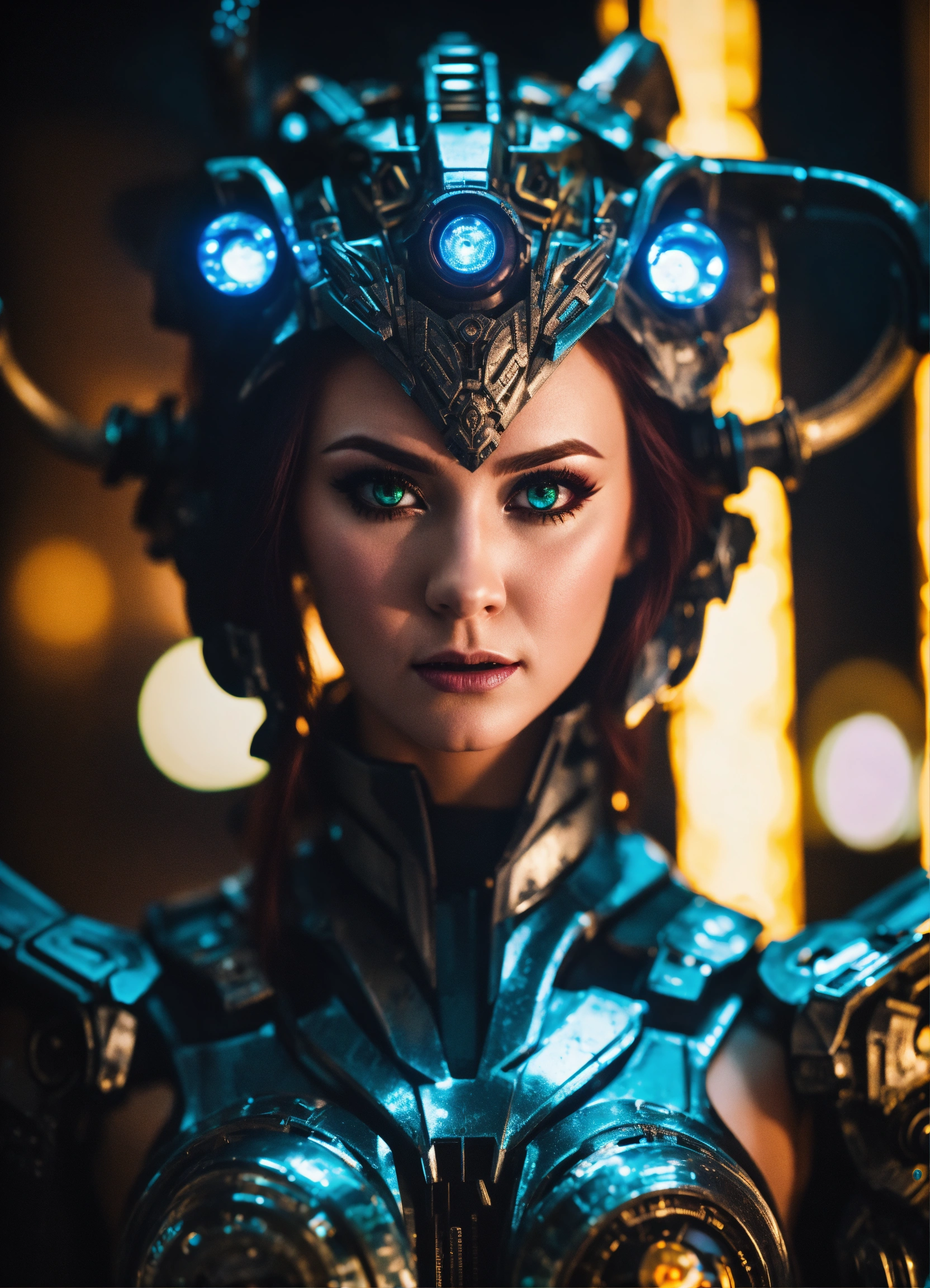 Lexica - Meg turney, menacing look, intricate demonic glowing eyes ...
