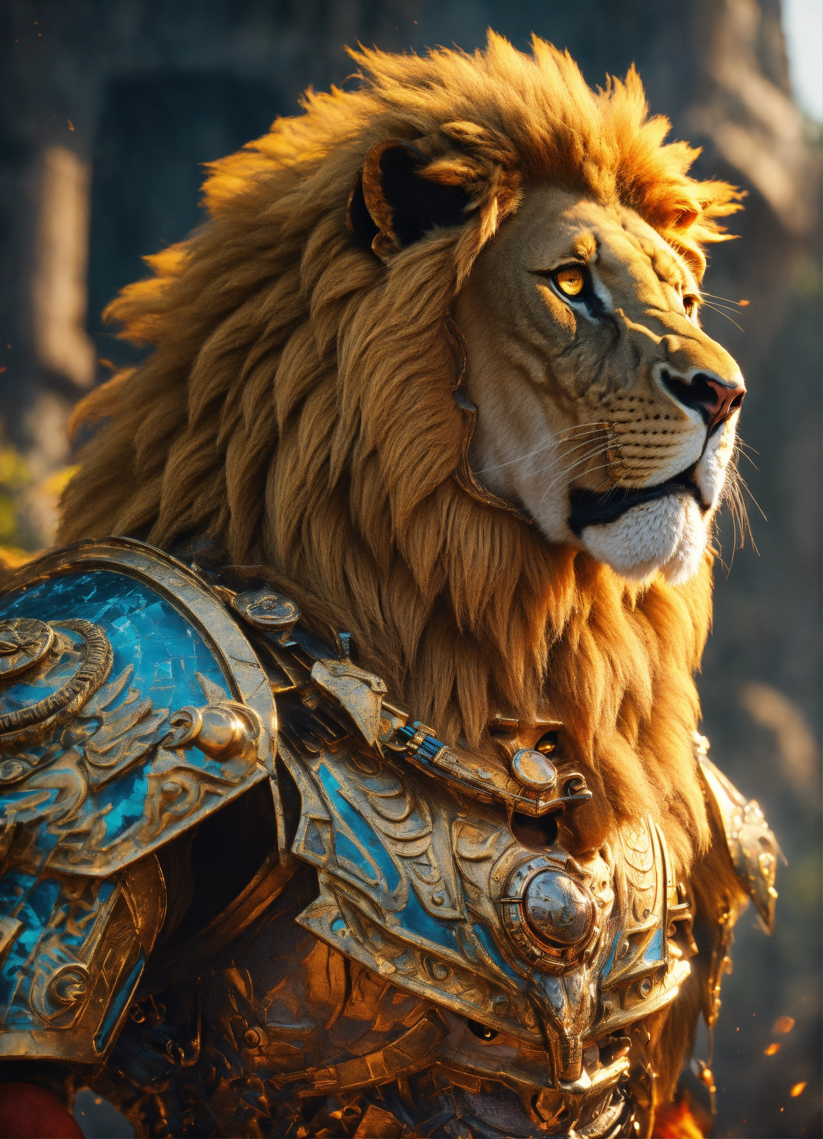 Lexica - Humanoid lio, war lion, machingun lion, destroyer lion, hd, 4K ...