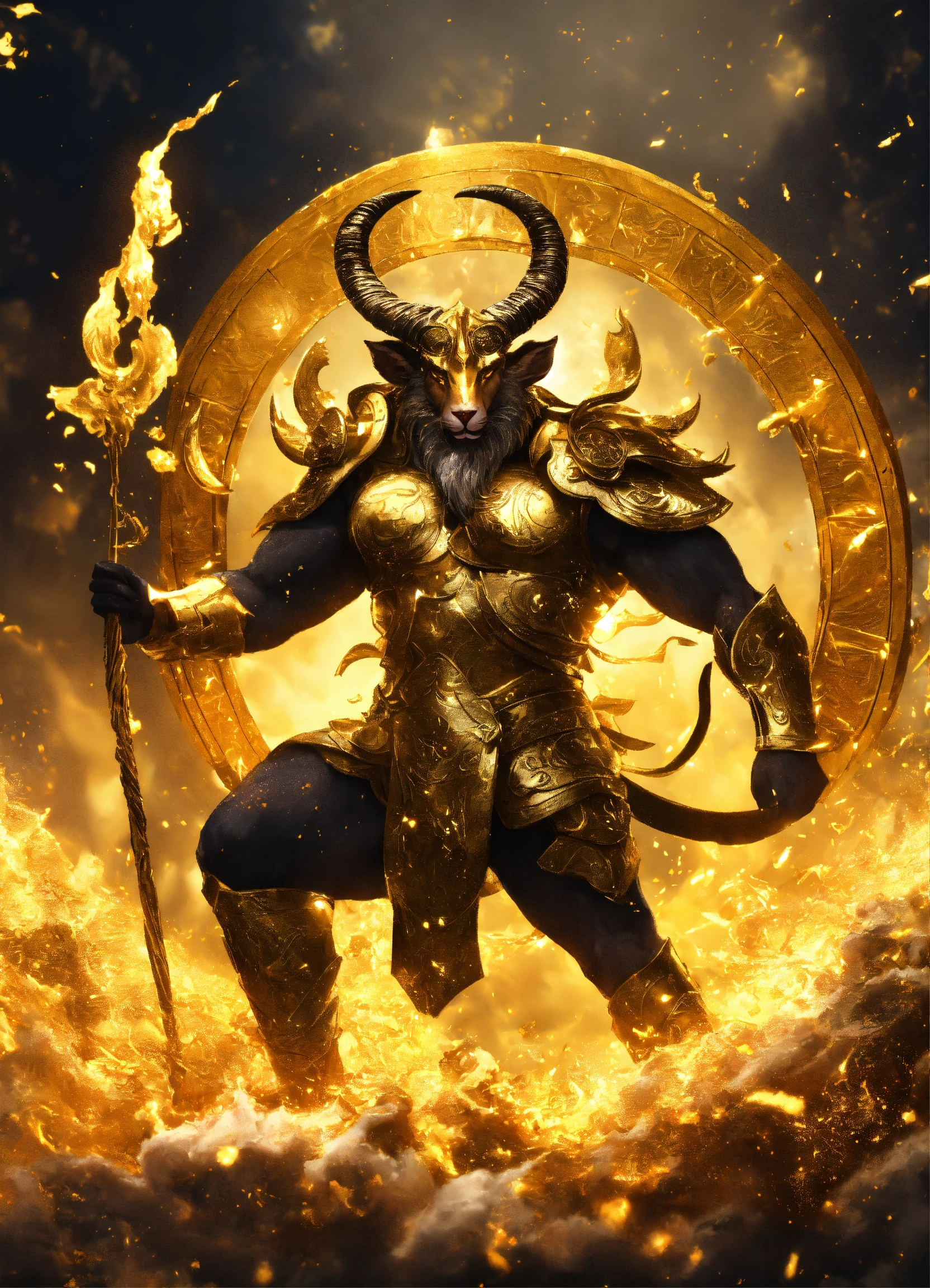 Lexica - Zodiac sign of capricorn exploding with anger and surrounded ...