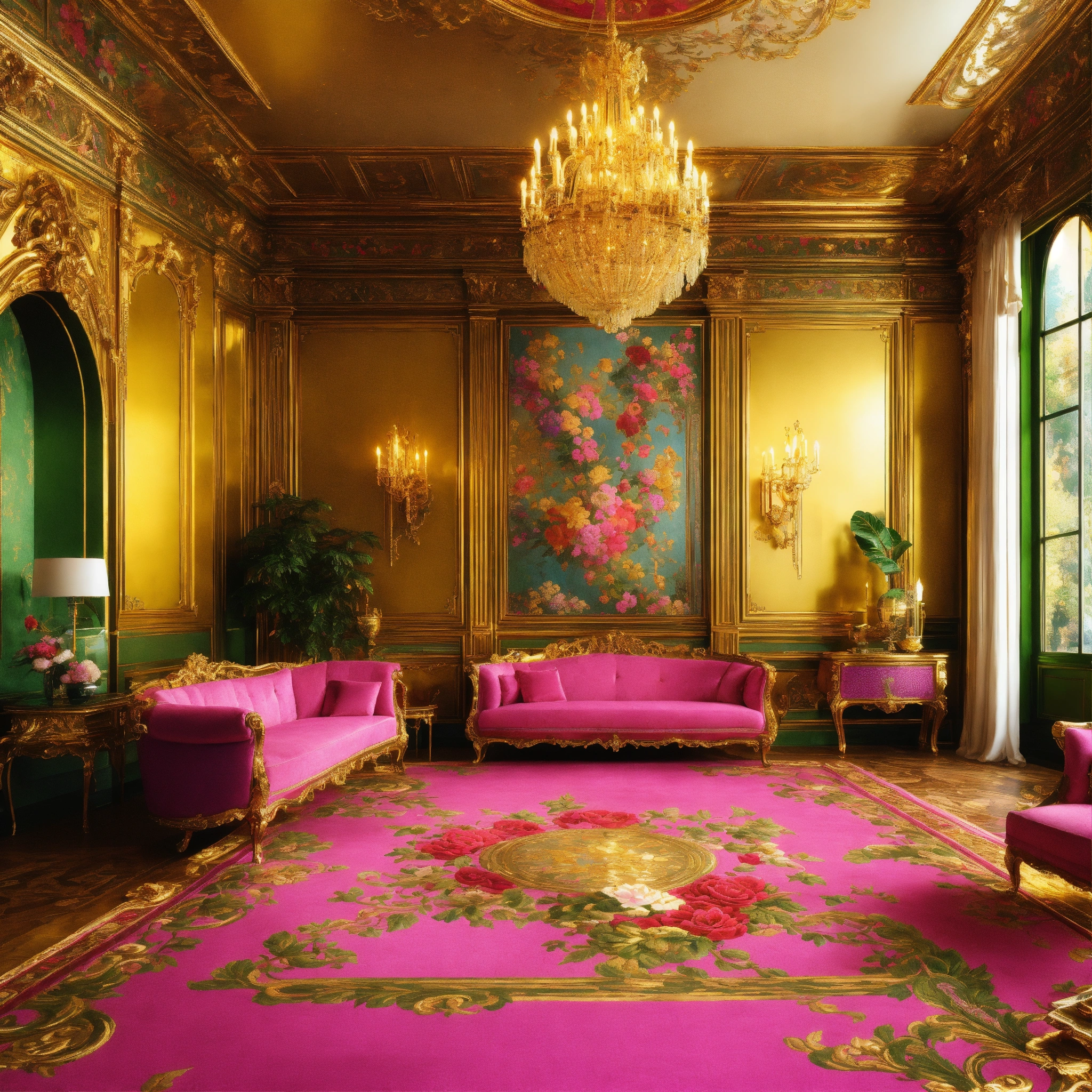 Lexica - Futuristic beautiful French mansion interior glamorous ...