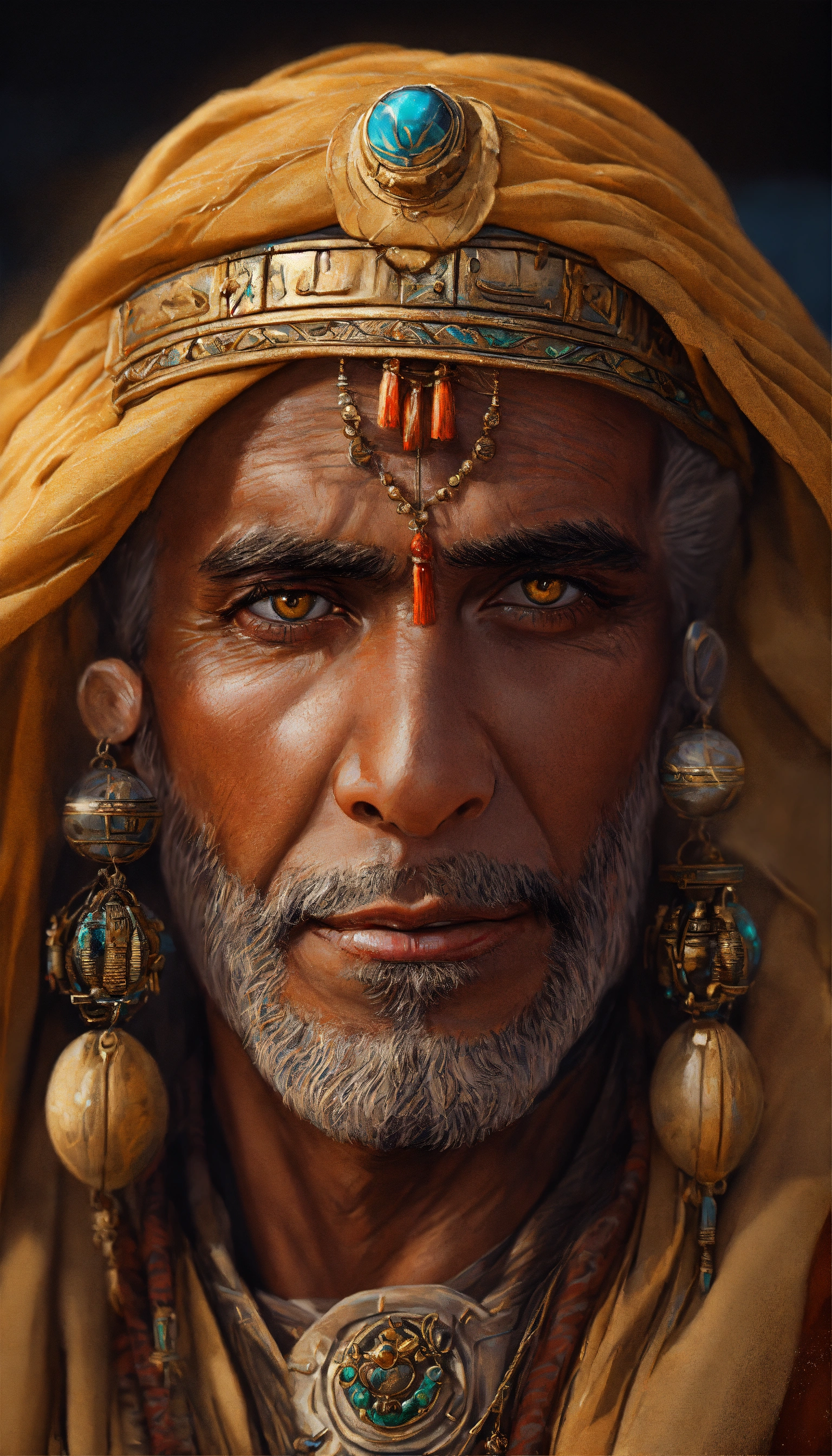 Lexica - Elder of the desert, wise, detailed face, realistic eyes ...