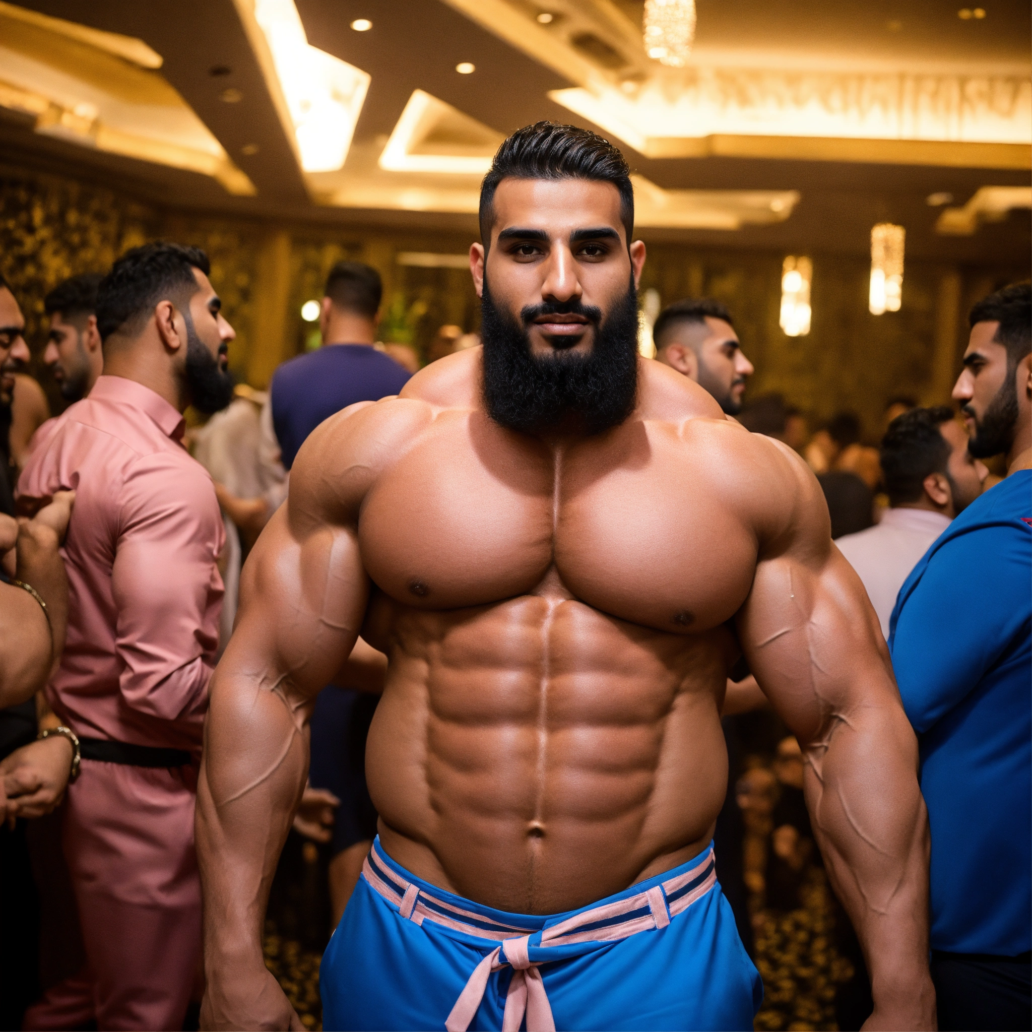 Lexica - 30-year-old Saudi man with big muscles, big bodybuilder, body ...