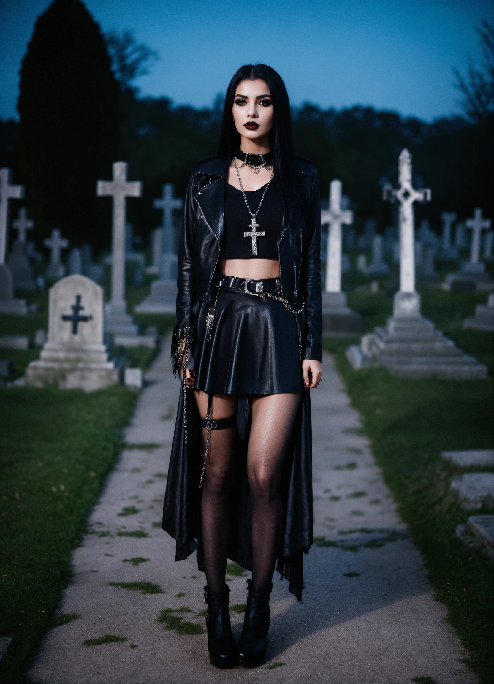 Lexica - Stunning arab seductress woman fashion goth model, strict pose ...