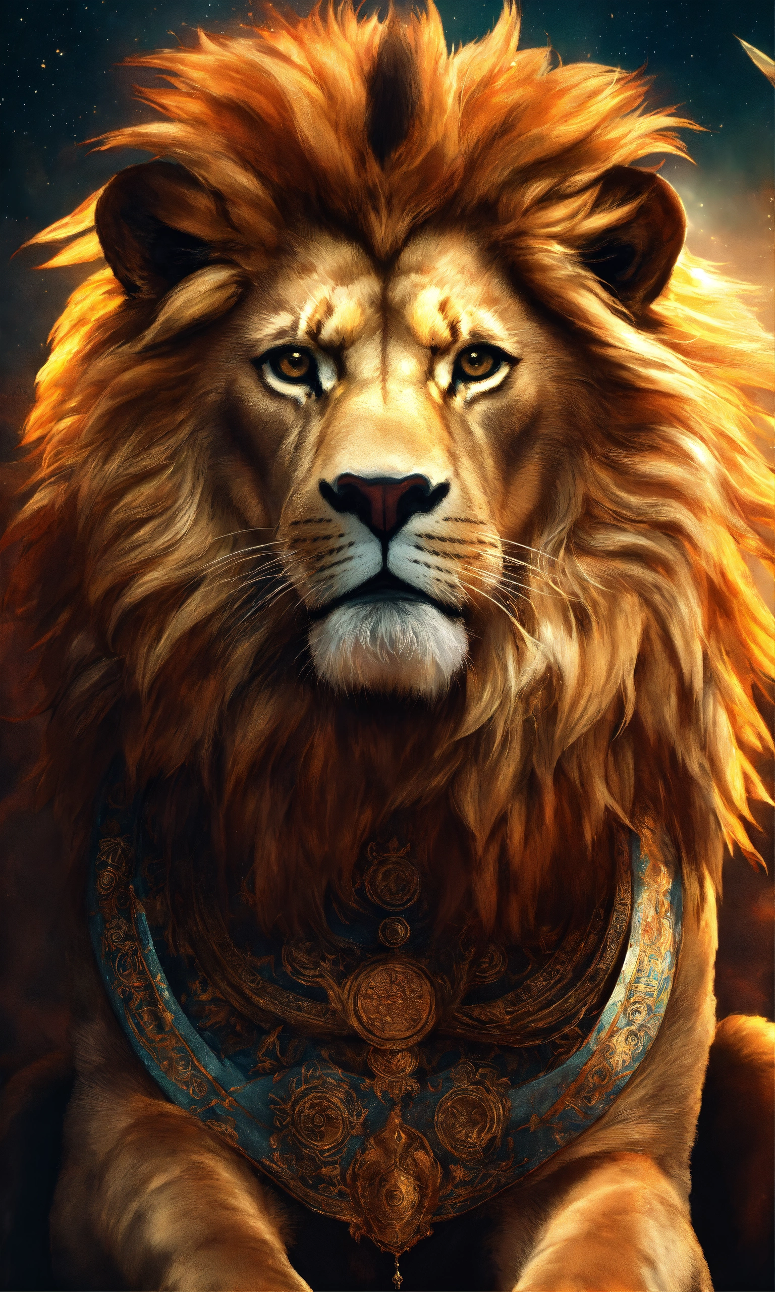 Lexica - A strong creature half human half lion, full body, facing ...