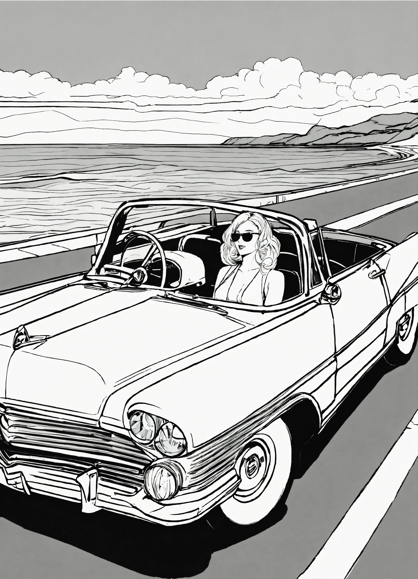 Lexica - Imagine prompt Draw a minimalist b&w lineart style fashion ...