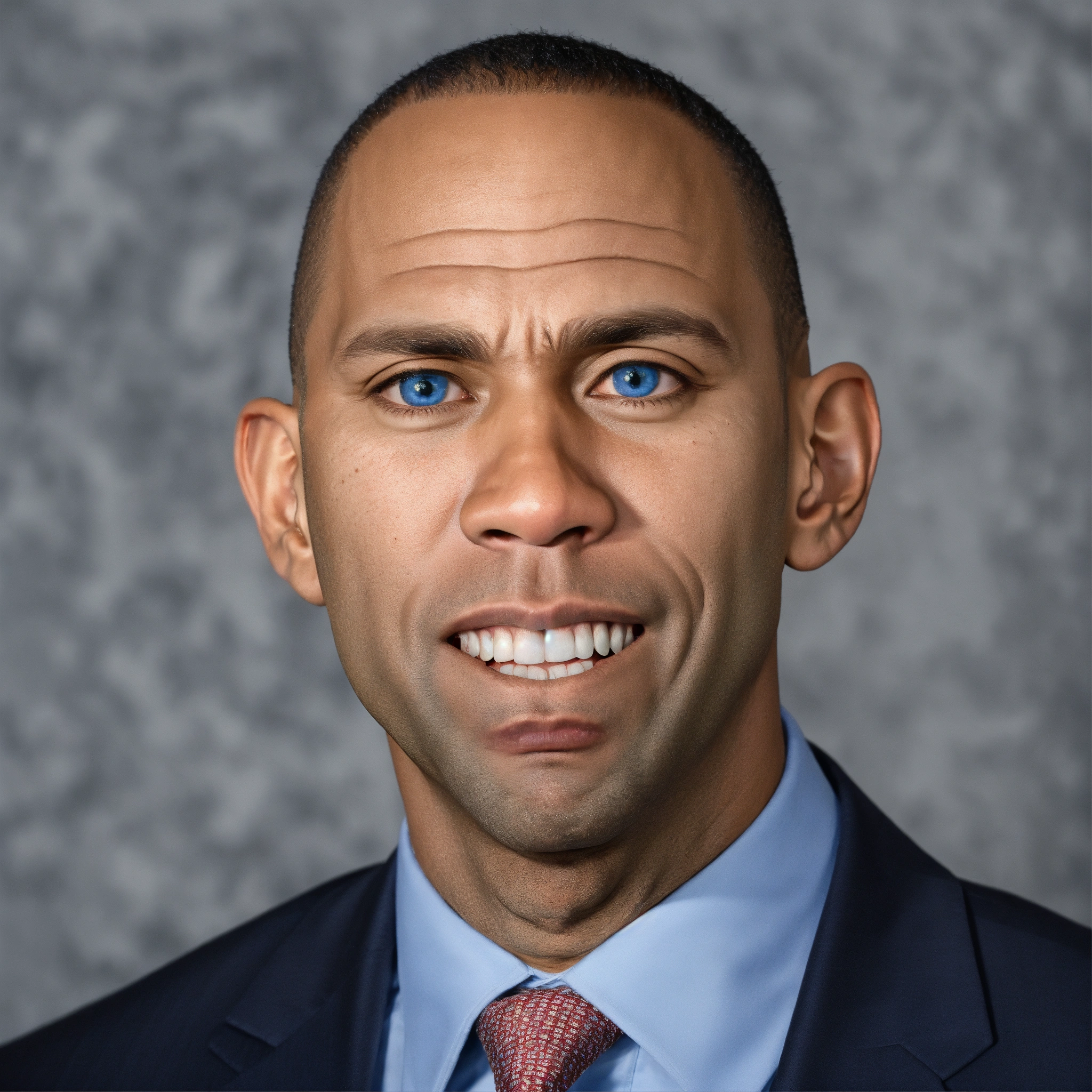 Lexica - HAKEEM JEFFRIES SILVERY-BLUE EYES, ANGRY, MAD YELLING, CROOKED ...