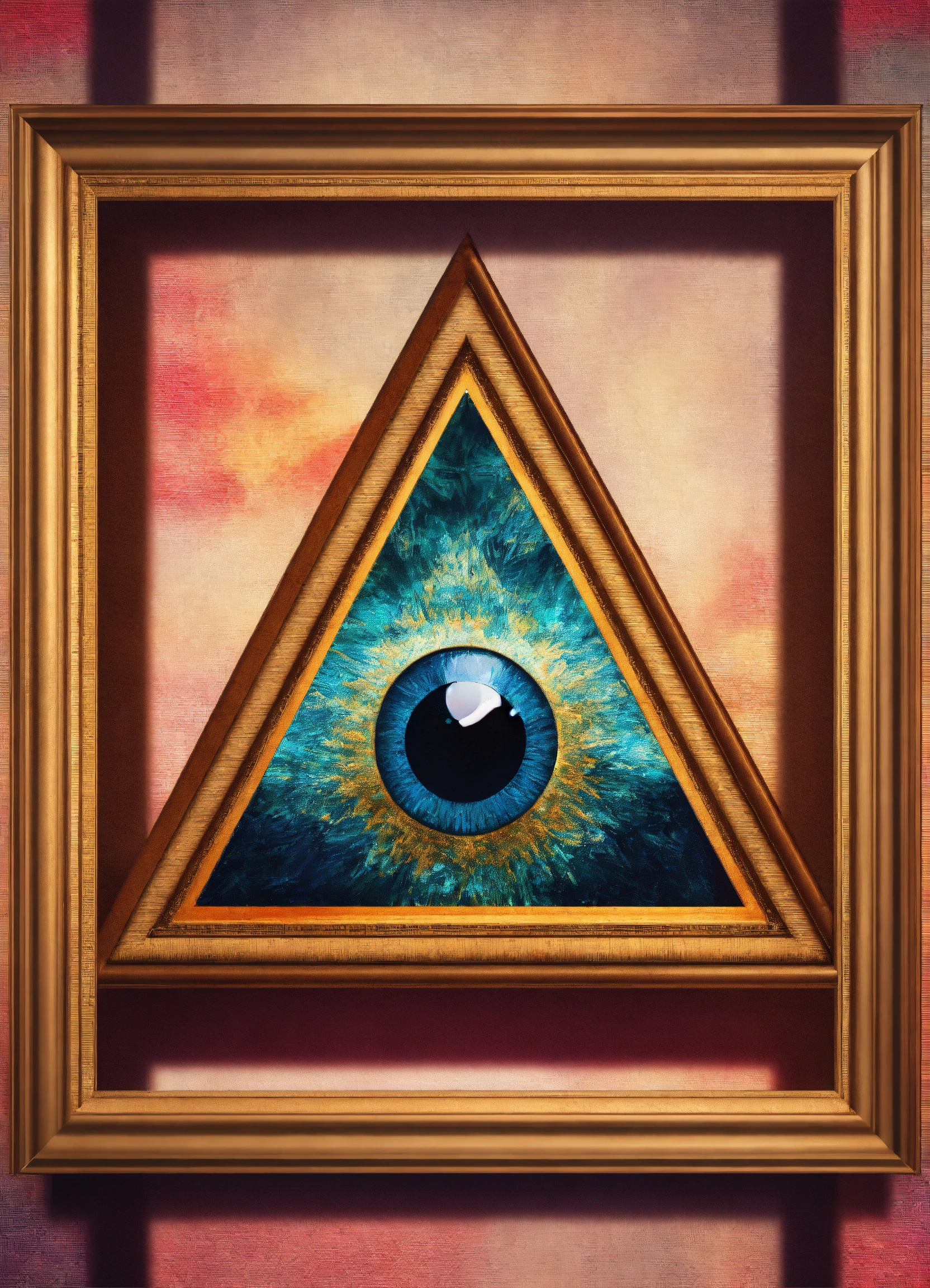Lexica - Triangle with eye inside. digital abstract style and full ...