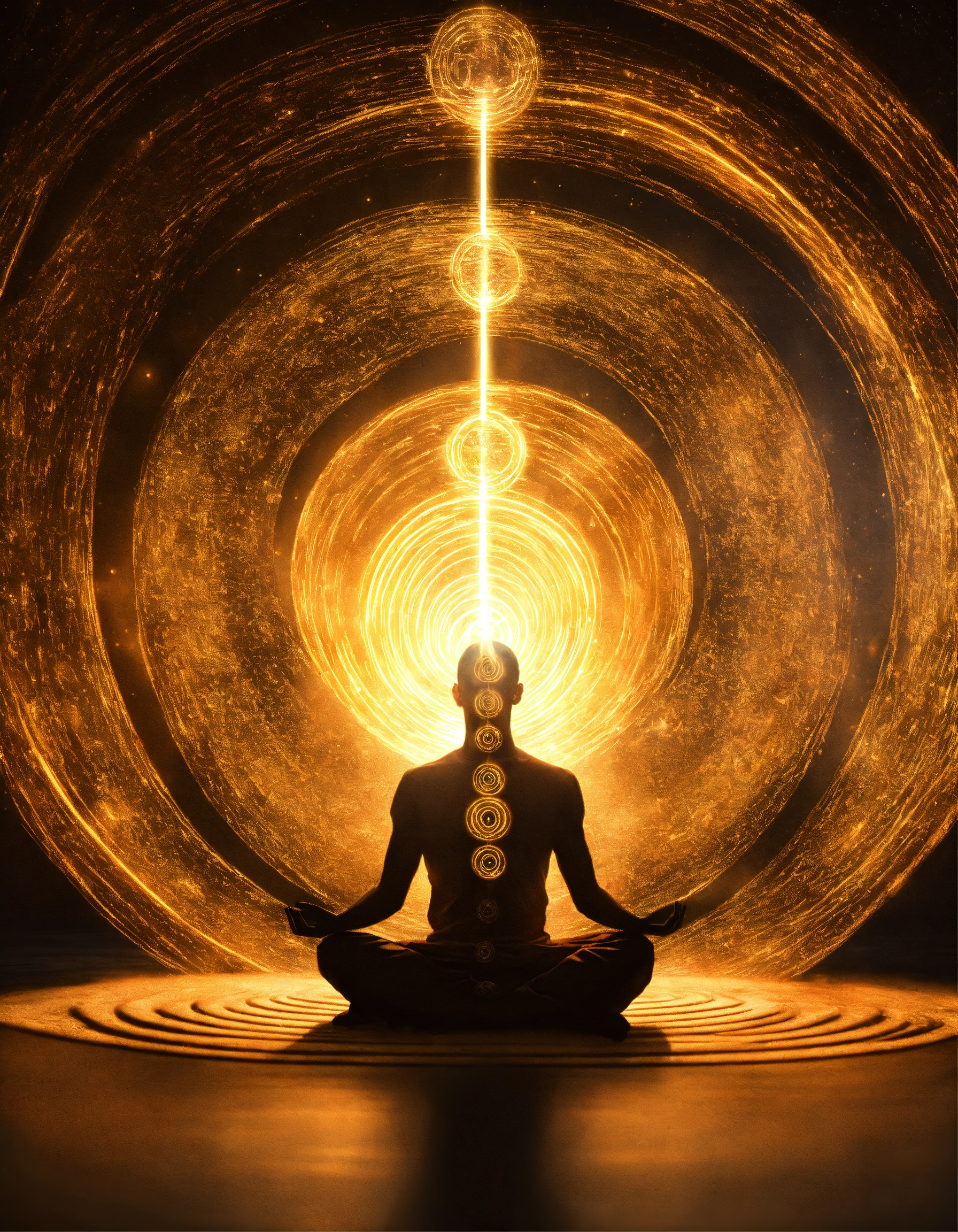 Lexica - A being of light in a meditation position. Above his head ...