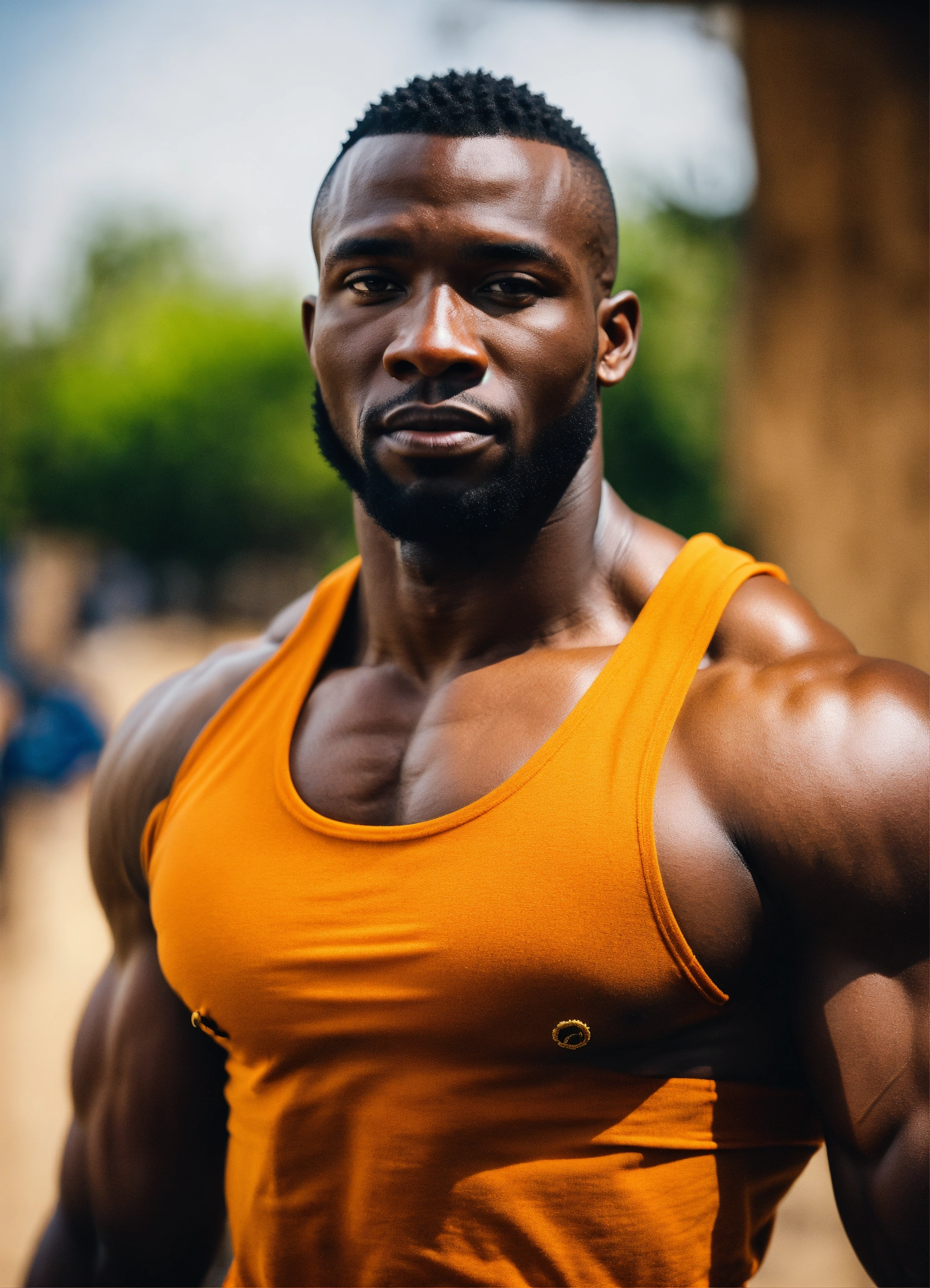 Lexica - 30-year-old Senegalese man with big muscles, big bodybuilder ...