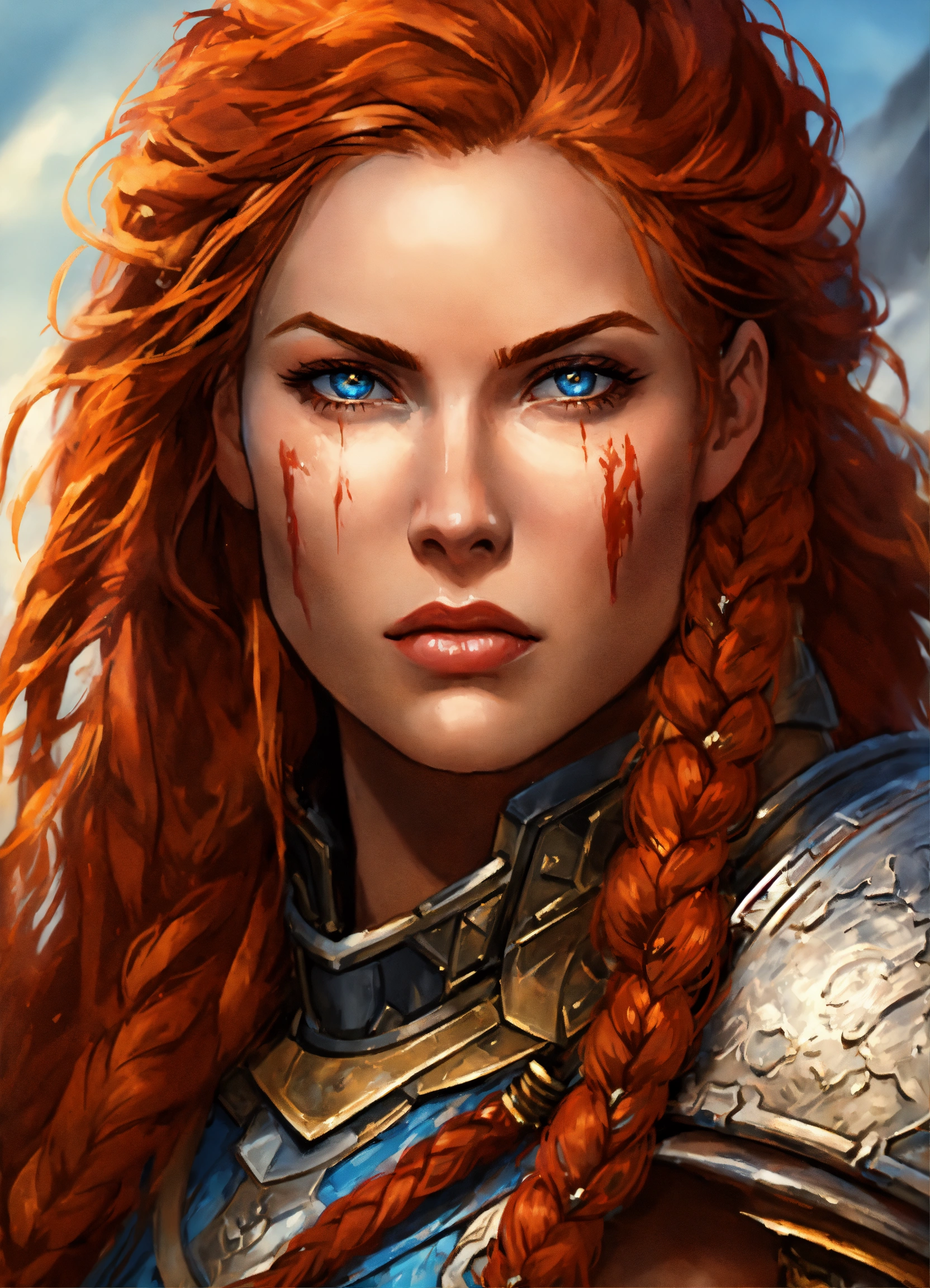 Lexica - A strong rugged woman in intricate armor, highly detailed ...