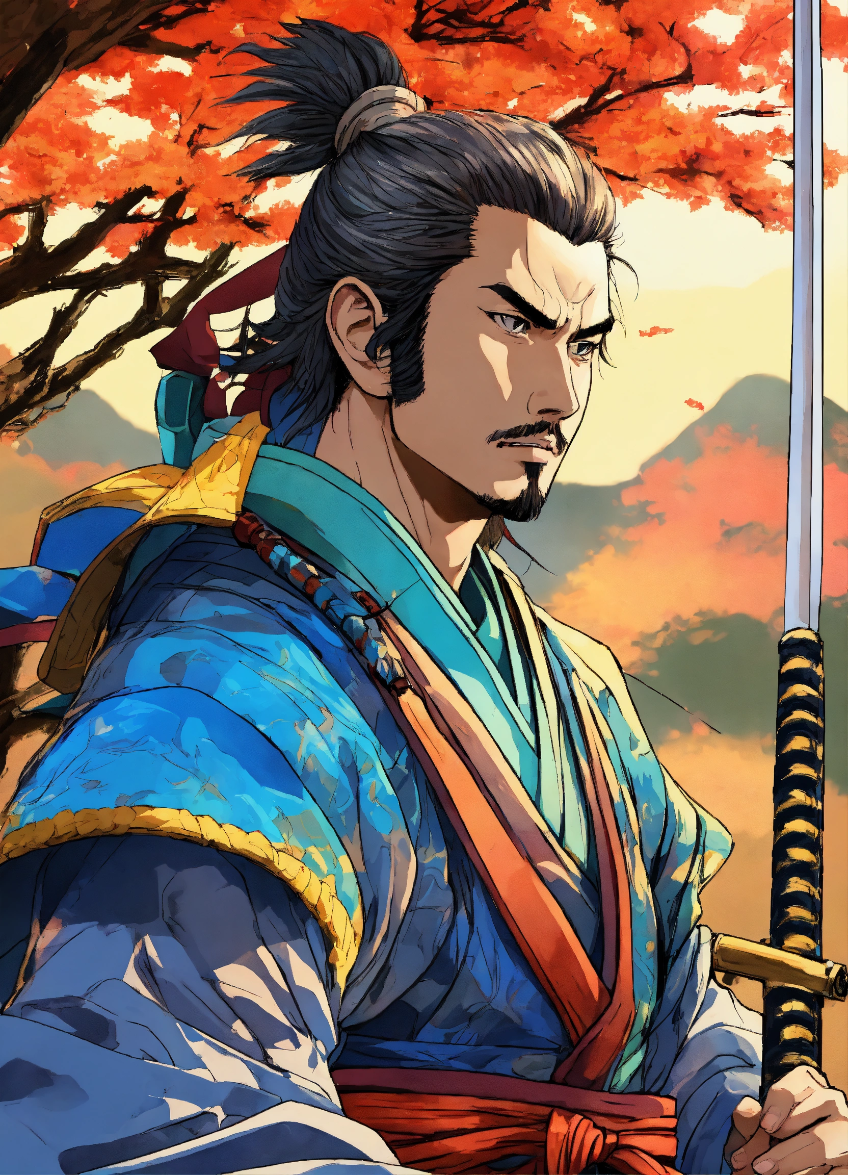Lexica - Generate a portrait of a samurai , 4K resolution, anime line ...